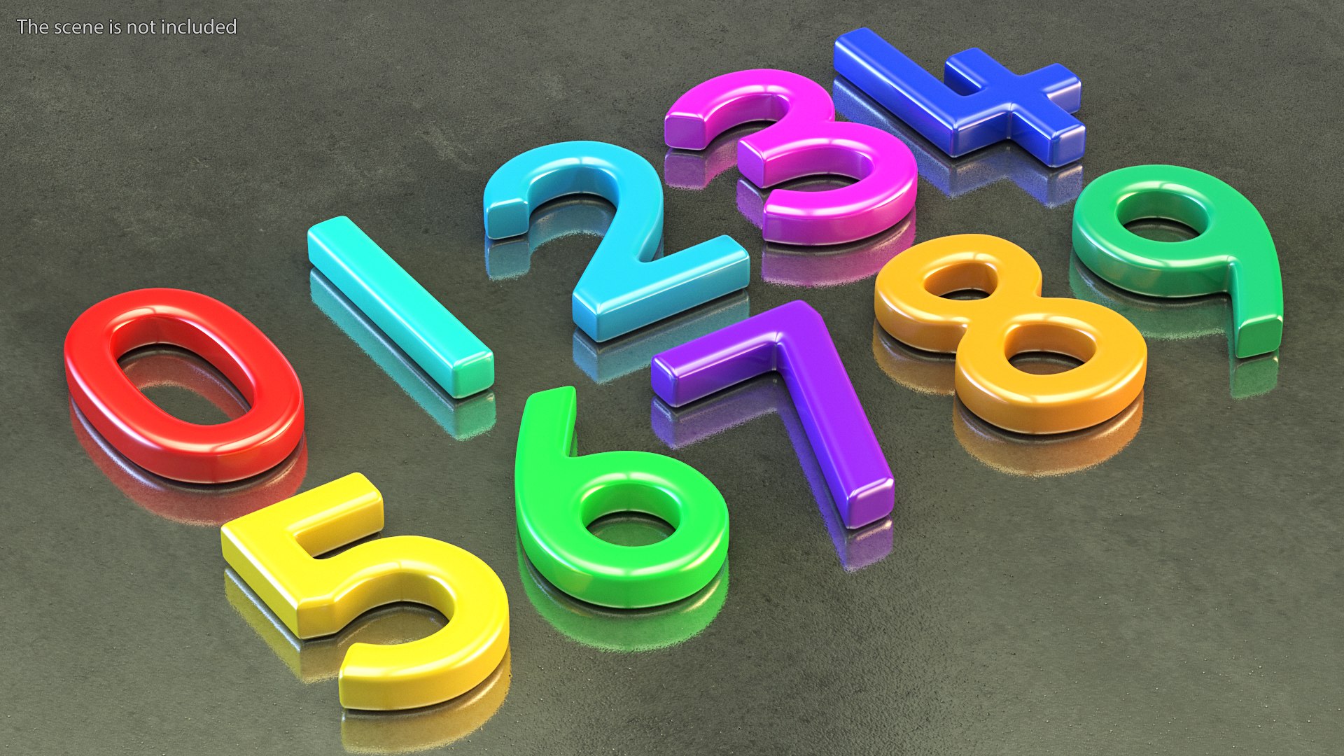 Plastic Numbers Set Model - TurboSquid 1789513