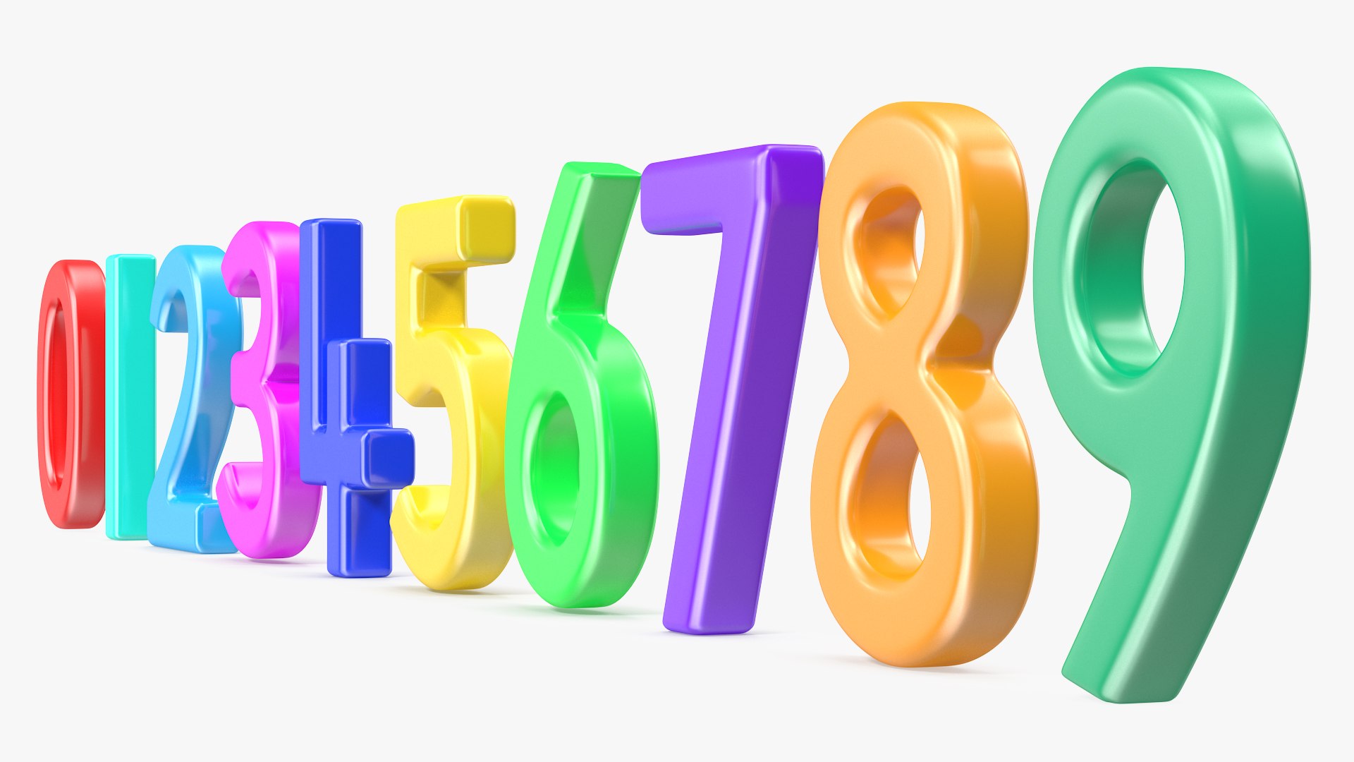 Plastic Numbers Set Model - TurboSquid 1789513