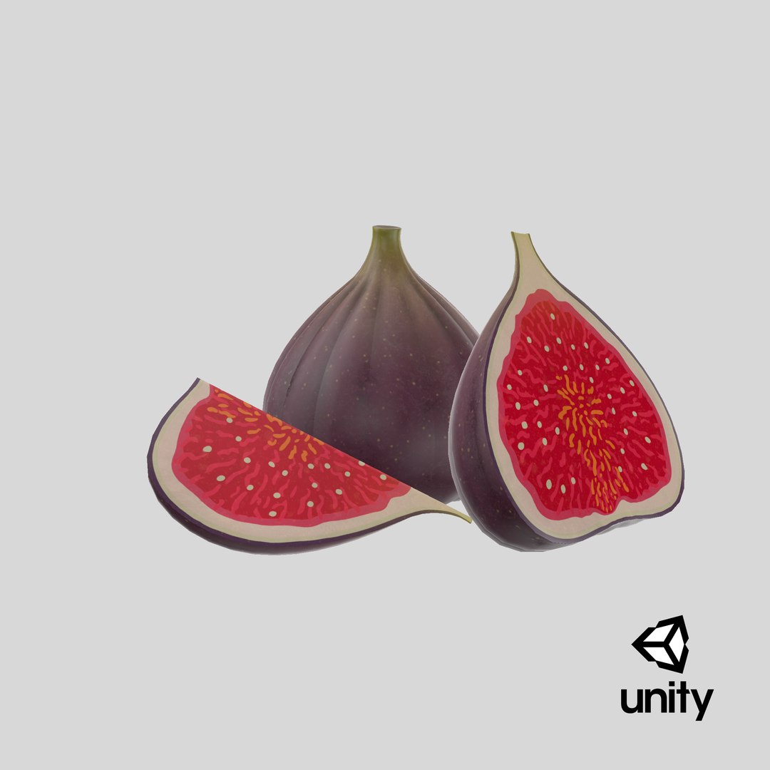 Cartoon Fig Fruit Set 3D Model - TurboSquid 2104032