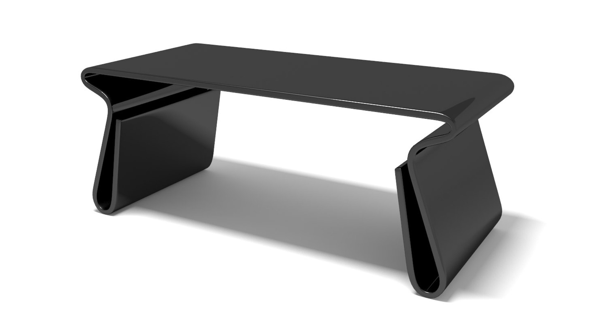 3d Model Adair Black Acrylic Coffee Table