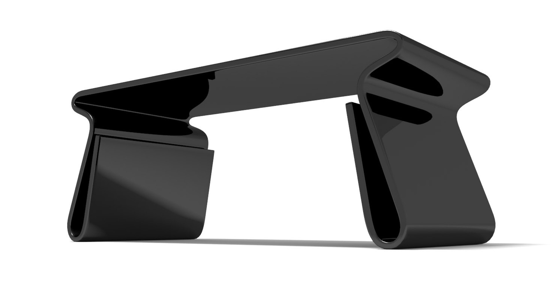 3d Model Adair Black Acrylic Coffee Table