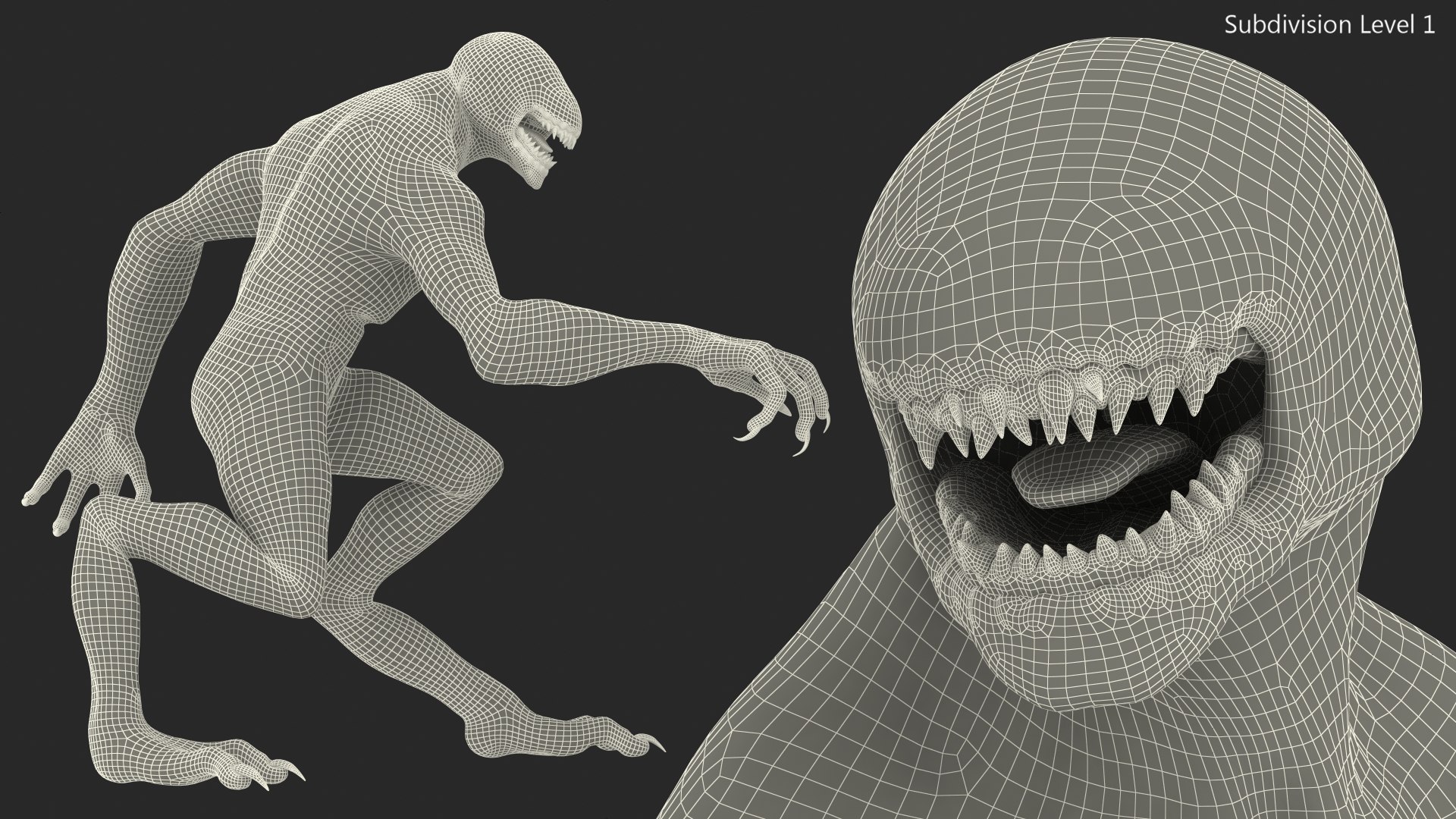 3D Model Monster Creature Walking Pose - TurboSquid 1703411