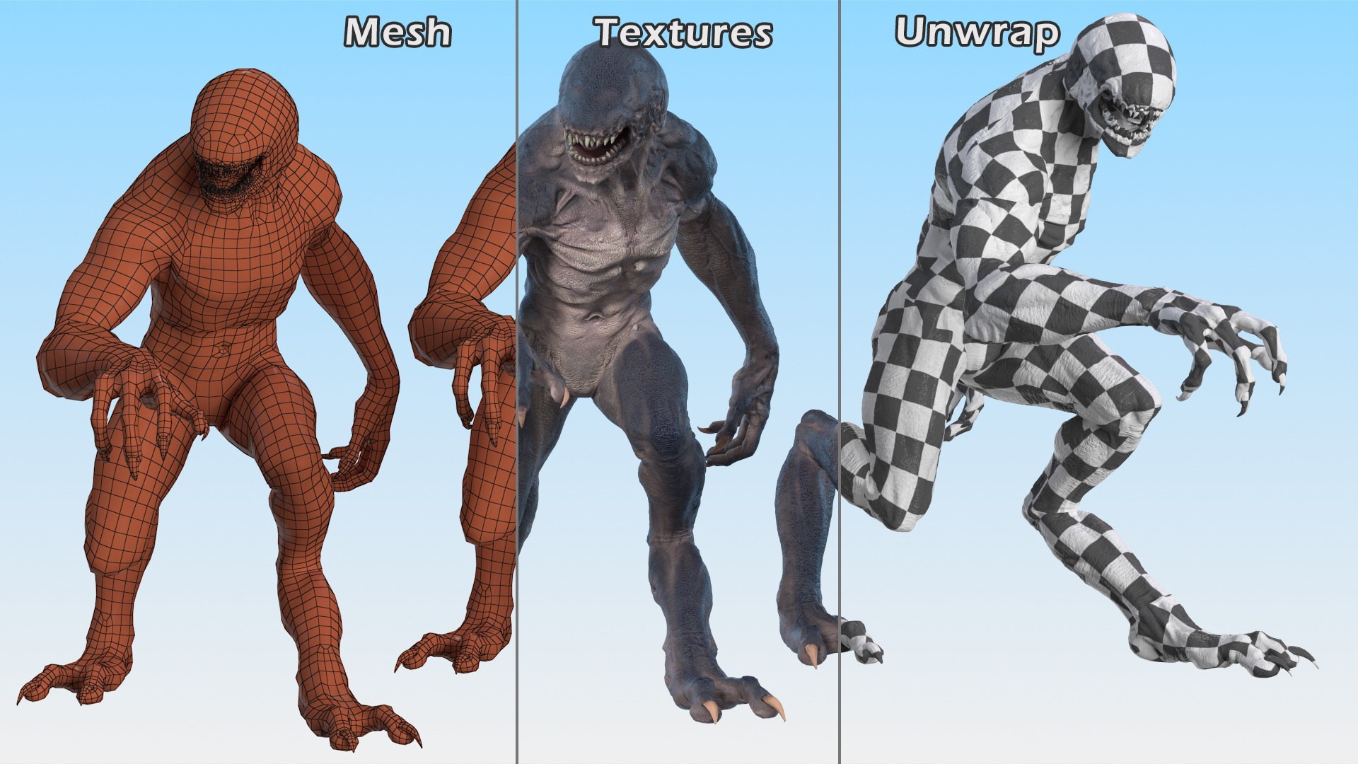 3D Model Monster Creature Walking Pose - TurboSquid 1703411