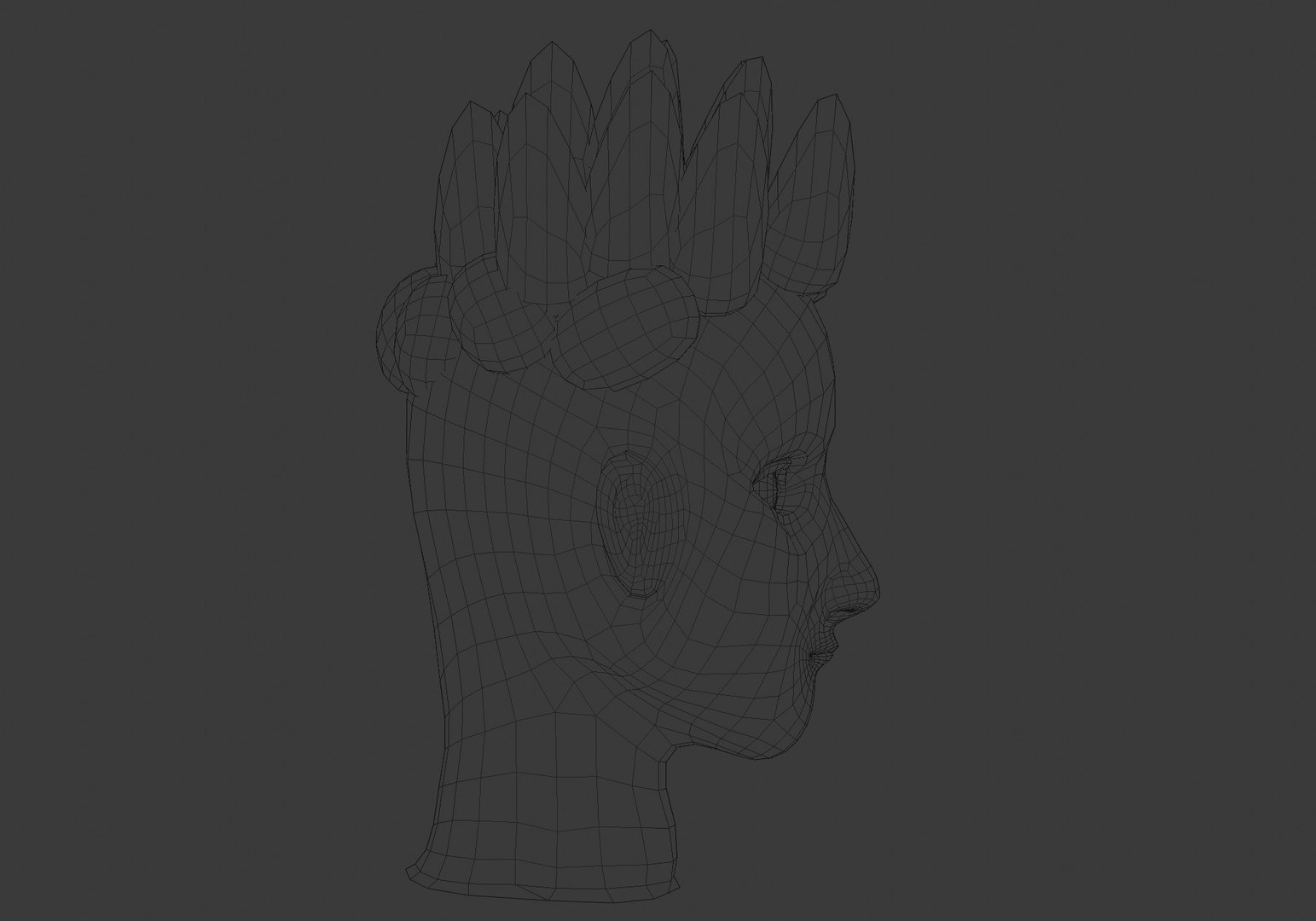 Sharp Cartoon Hairstyle 3D Model - TurboSquid 1931881