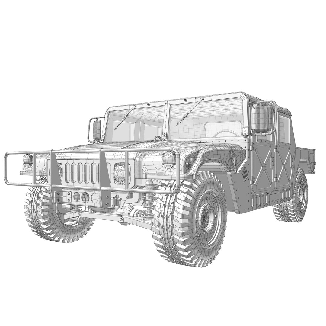 3D Hummer H1 Military Camouflage - TurboSquid 2170137