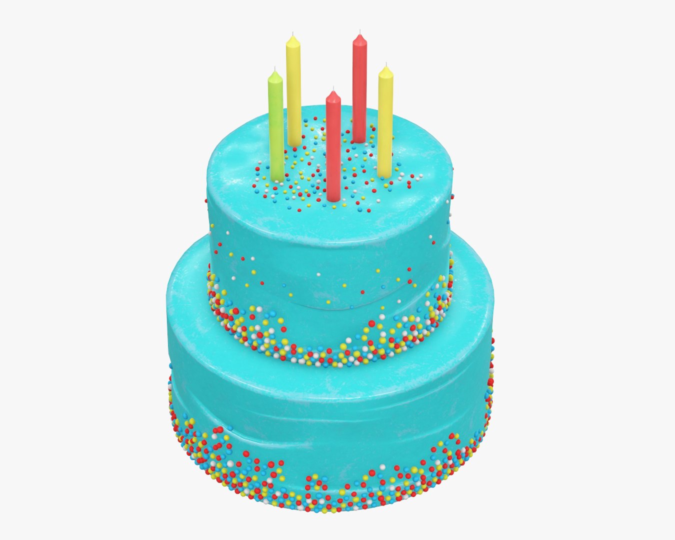 Cake birthday candle 3D model - TurboSquid 1404245