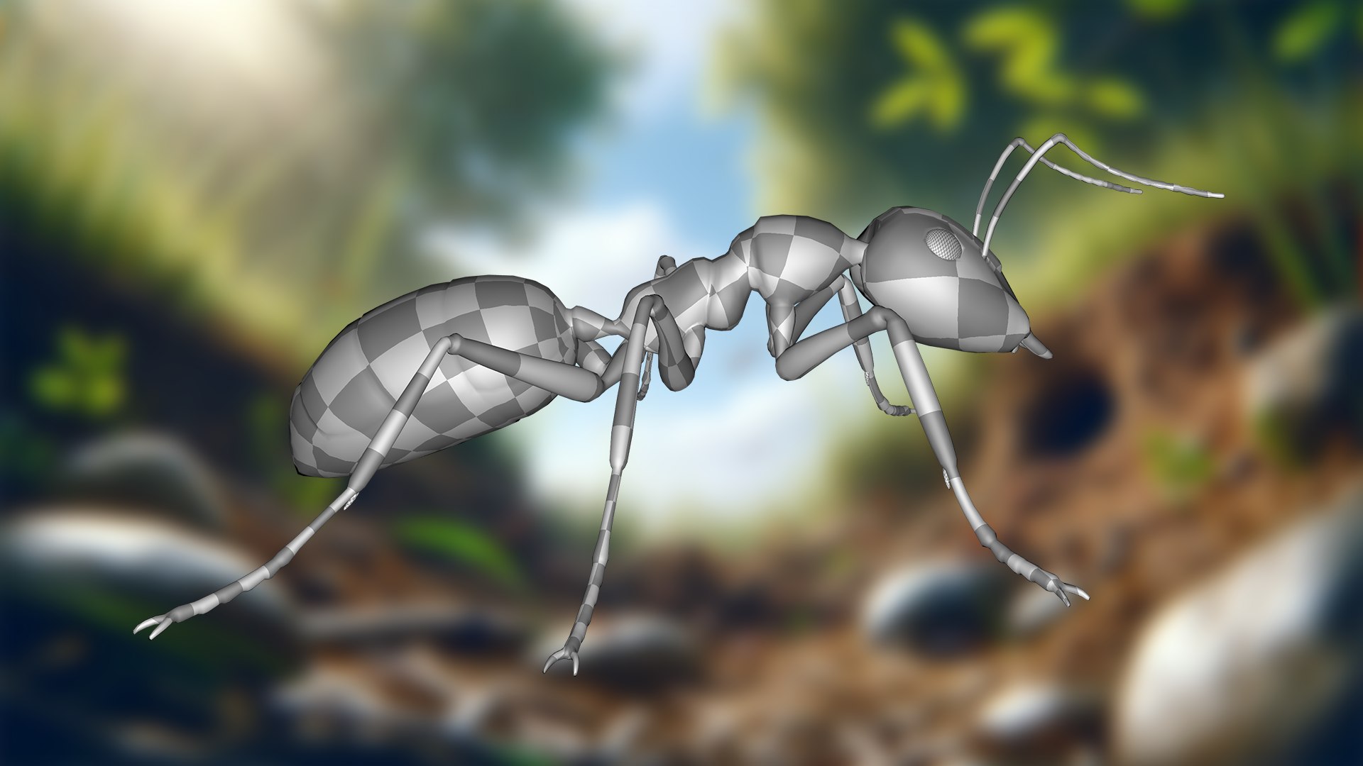 3D Model Insect Garden Mighty VR Myrmidon 3D Ant Mode Low-poly 3D Model - TurboSquid 2177095