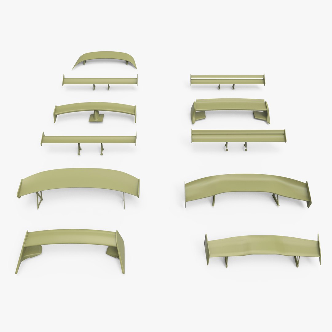 3D 11 Car Spoilers Model - TurboSquid 1841354