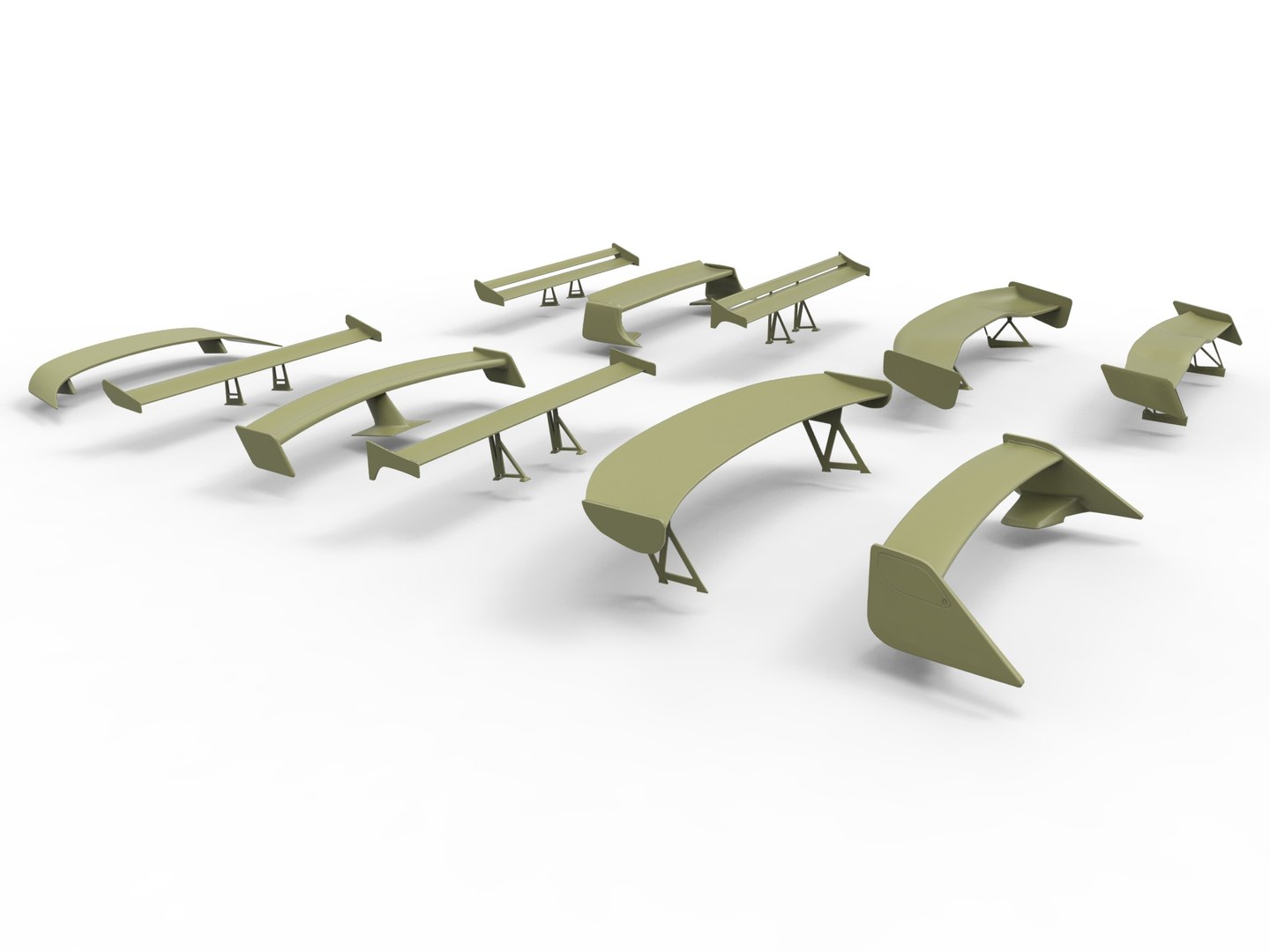 3D 11 Car Spoilers Model - TurboSquid 1841354