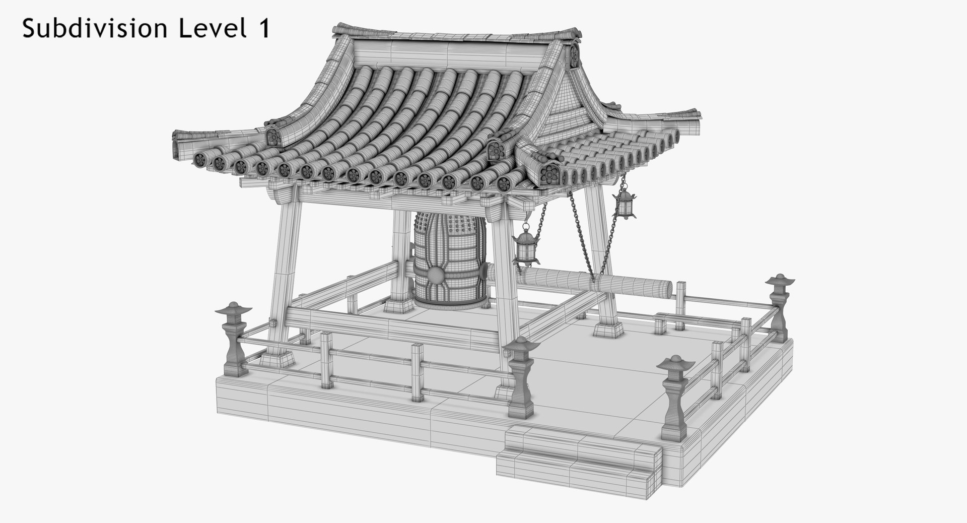 Bonsho Tower 3D Model - TurboSquid 2029246