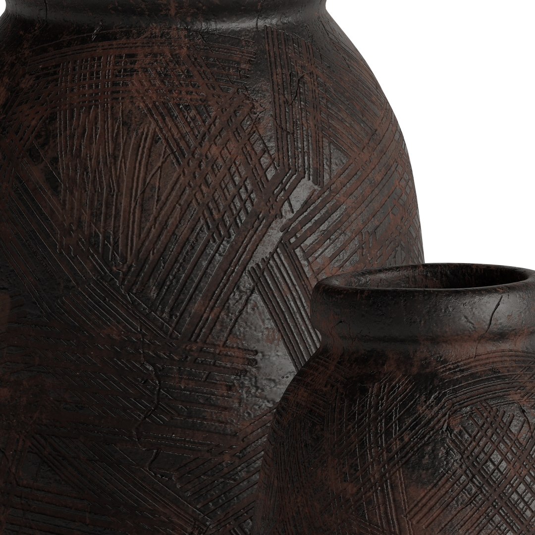 3D Textured Decorative Vase - TurboSquid 2271232