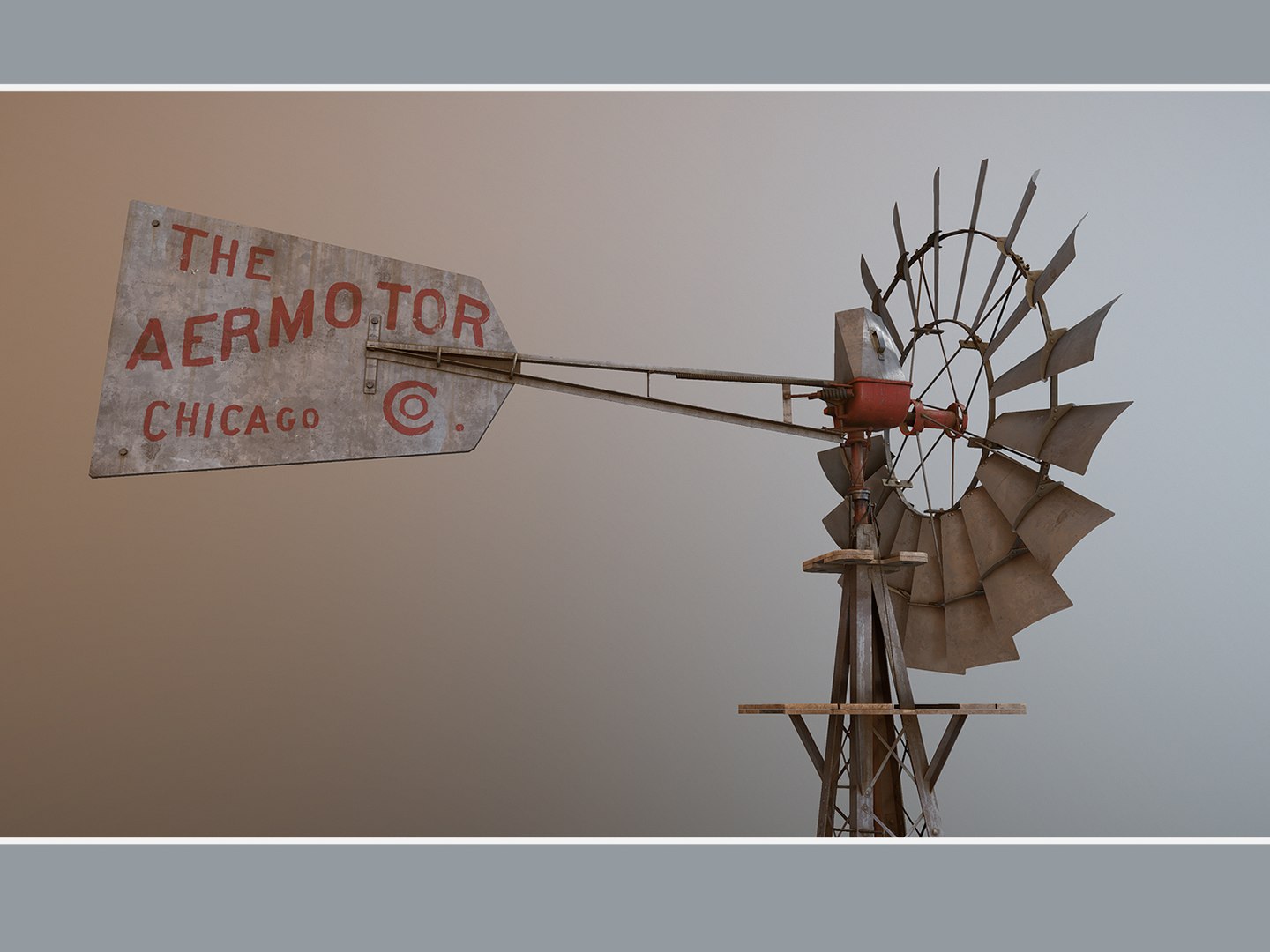 Aermotor windmill 3D model - TurboSquid 1392815