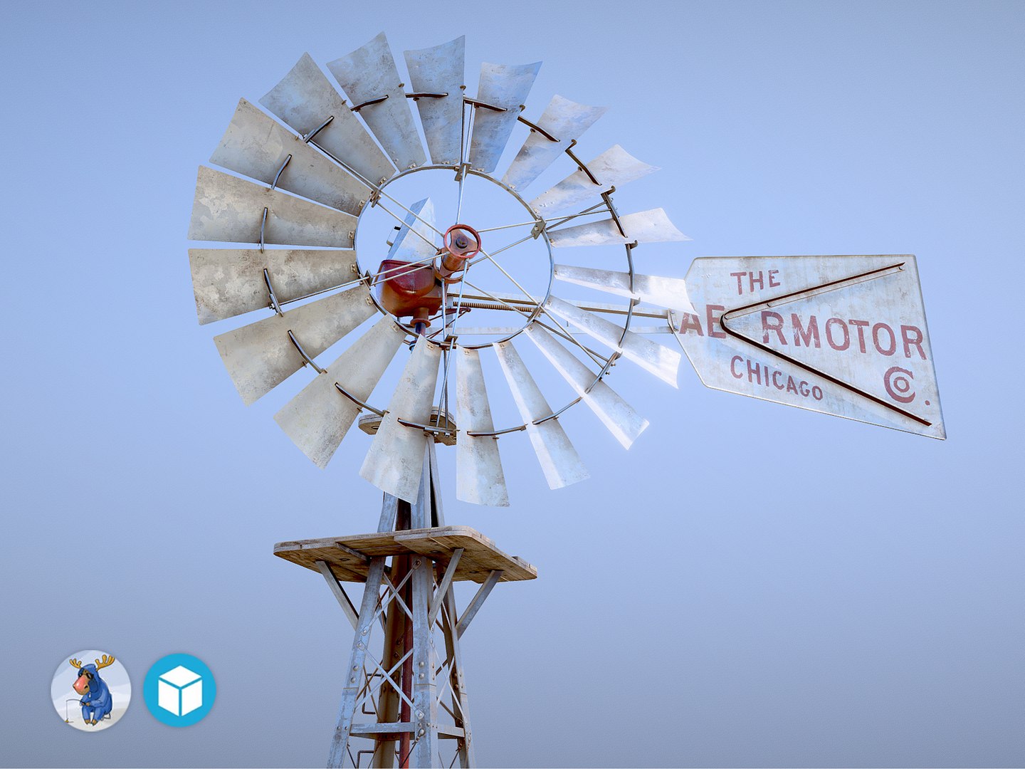 Aermotor windmill 3D model - TurboSquid 1392815