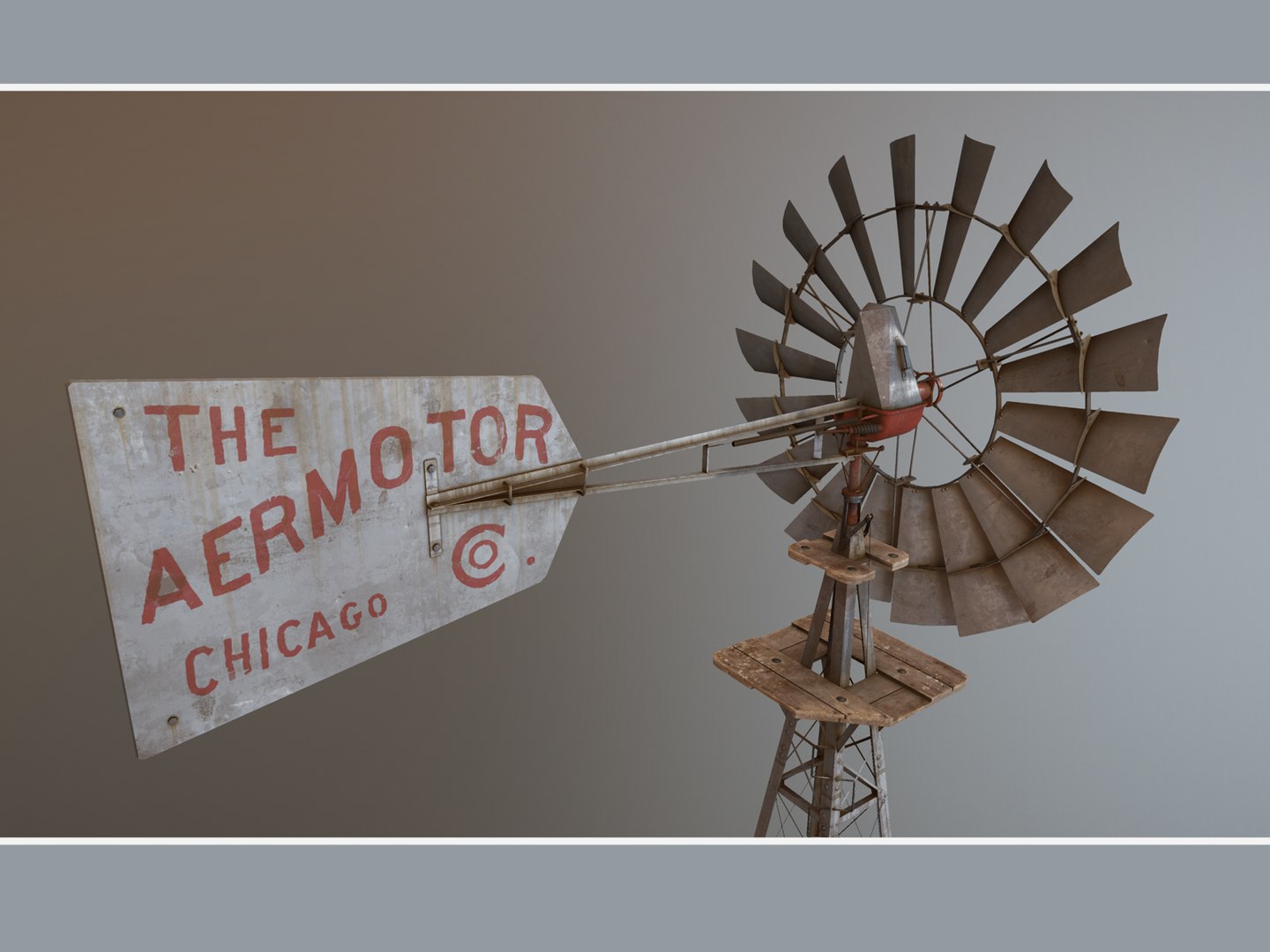 Aermotor Windmill 3D Model - TurboSquid 1392815