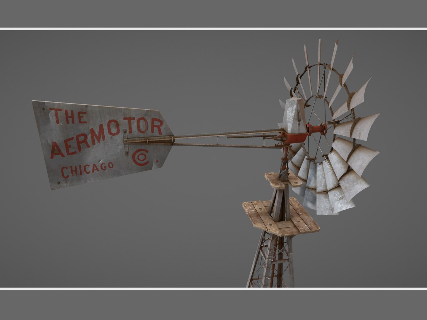Aermotor windmill 3D model - TurboSquid 1392815
