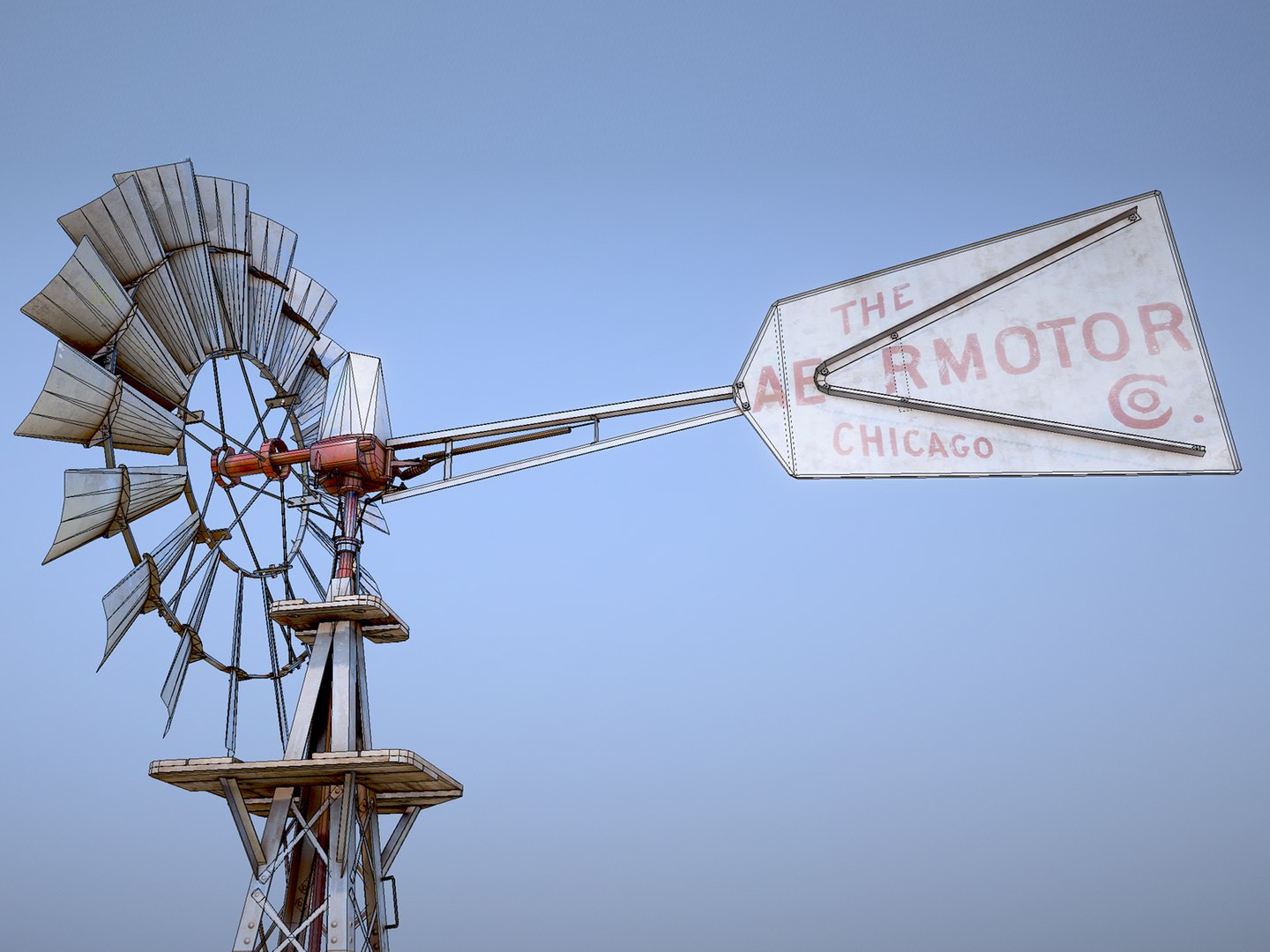 Aermotor Windmill 3D Model - TurboSquid 1392815