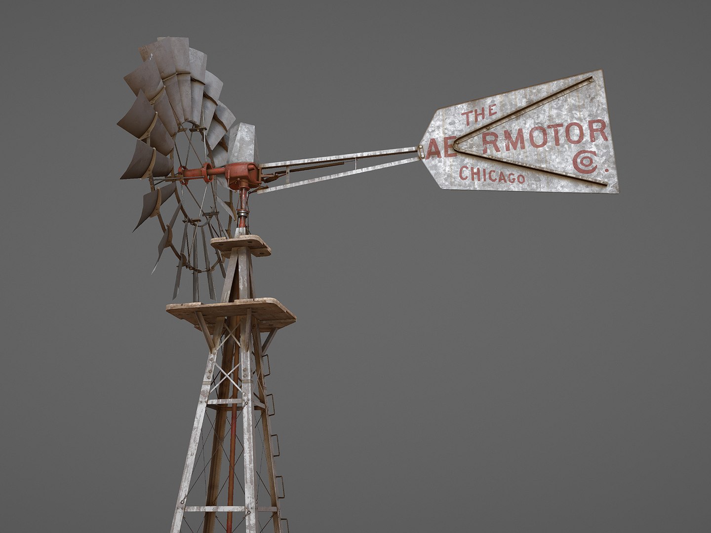 Aermotor windmill 3D model - TurboSquid 1392815