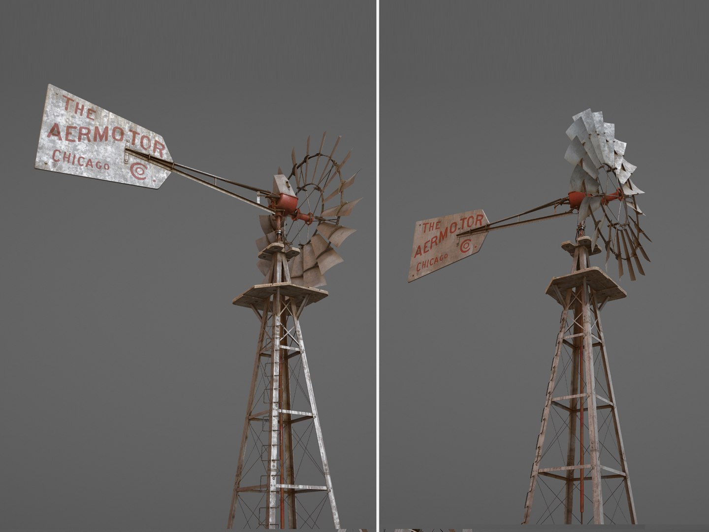 Aermotor windmill 3D model - TurboSquid 1392815