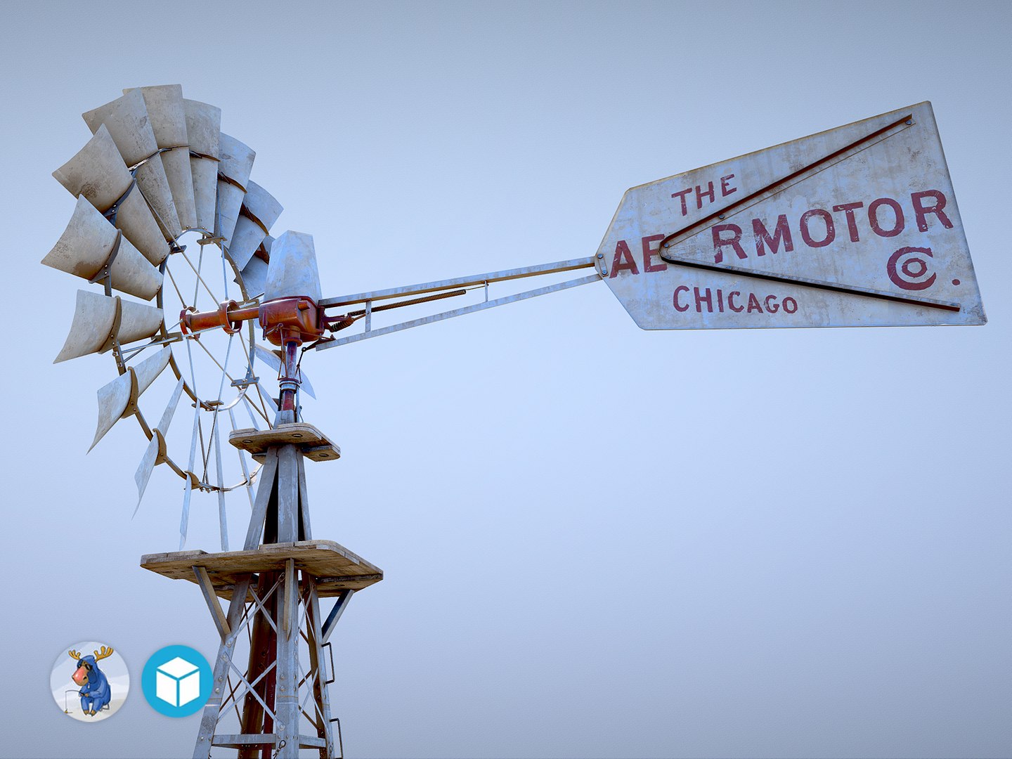 Aermotor Windmill 3D Model - TurboSquid 1392815