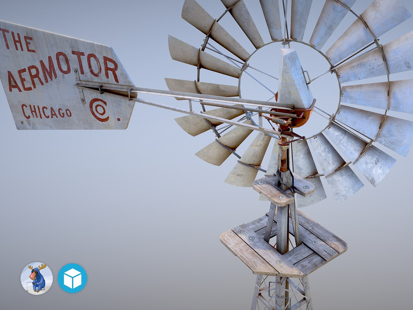 Aermotor Windmill 3D Model - TurboSquid 1392815