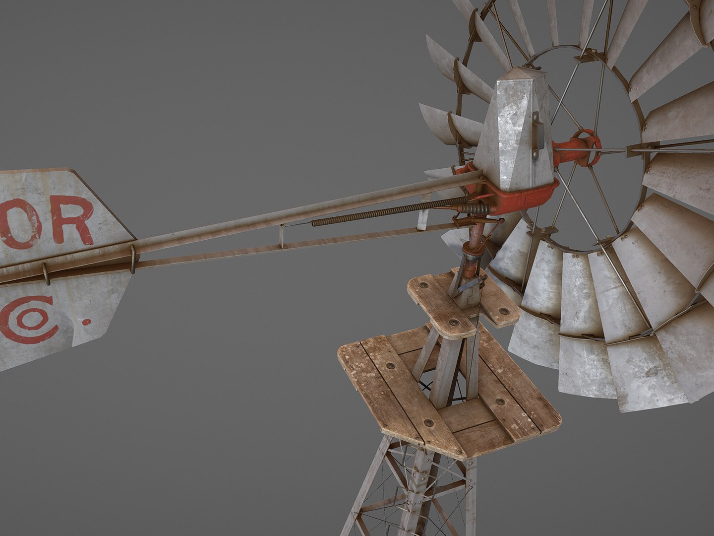 Aermotor windmill 3D model - TurboSquid 1392815