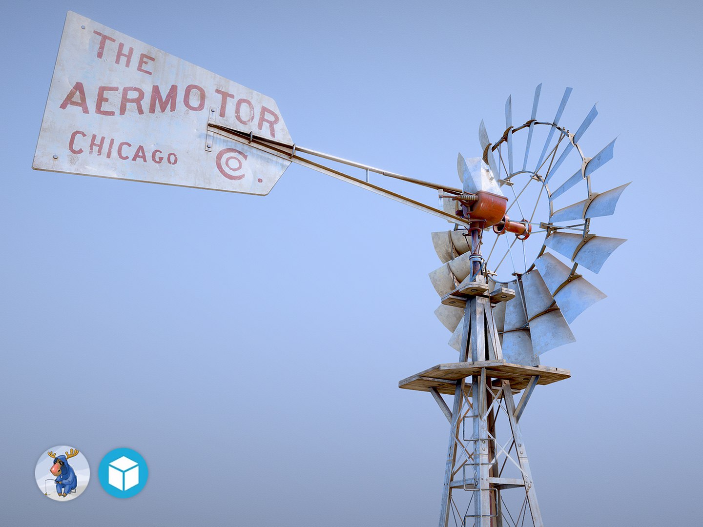 Aermotor Windmill 3D Model - TurboSquid 1392815