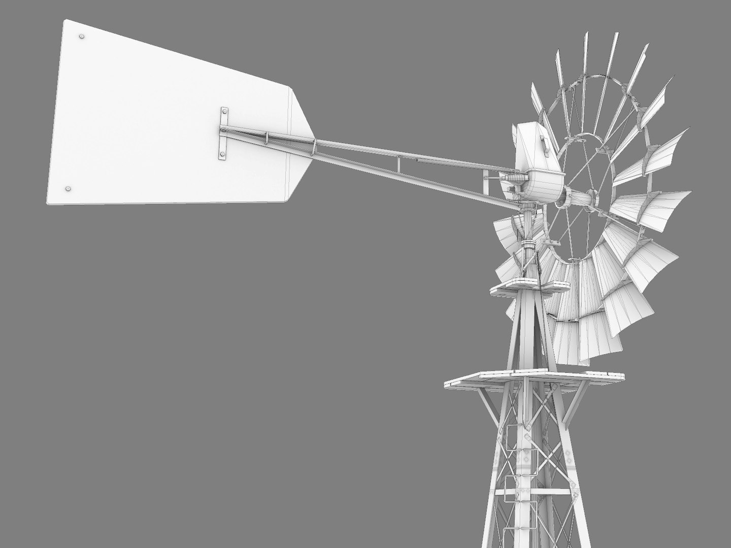 Aermotor Windmill 3D Model - TurboSquid 1392815