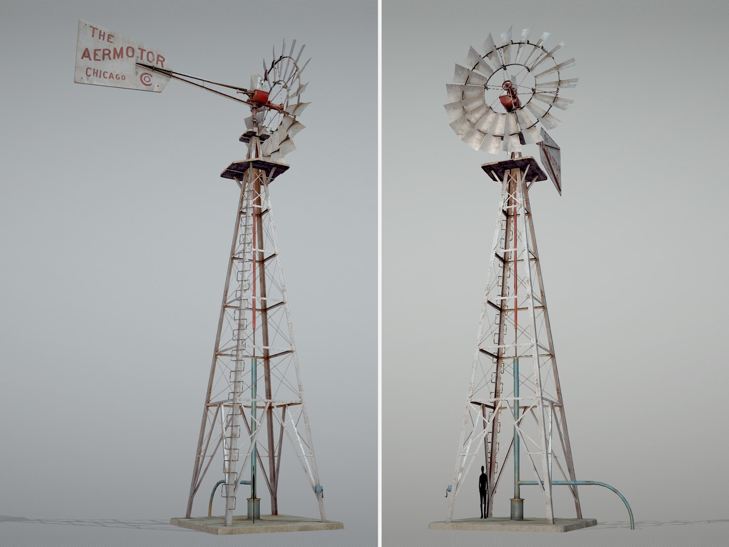 Aermotor windmill 3D model - TurboSquid 1392815