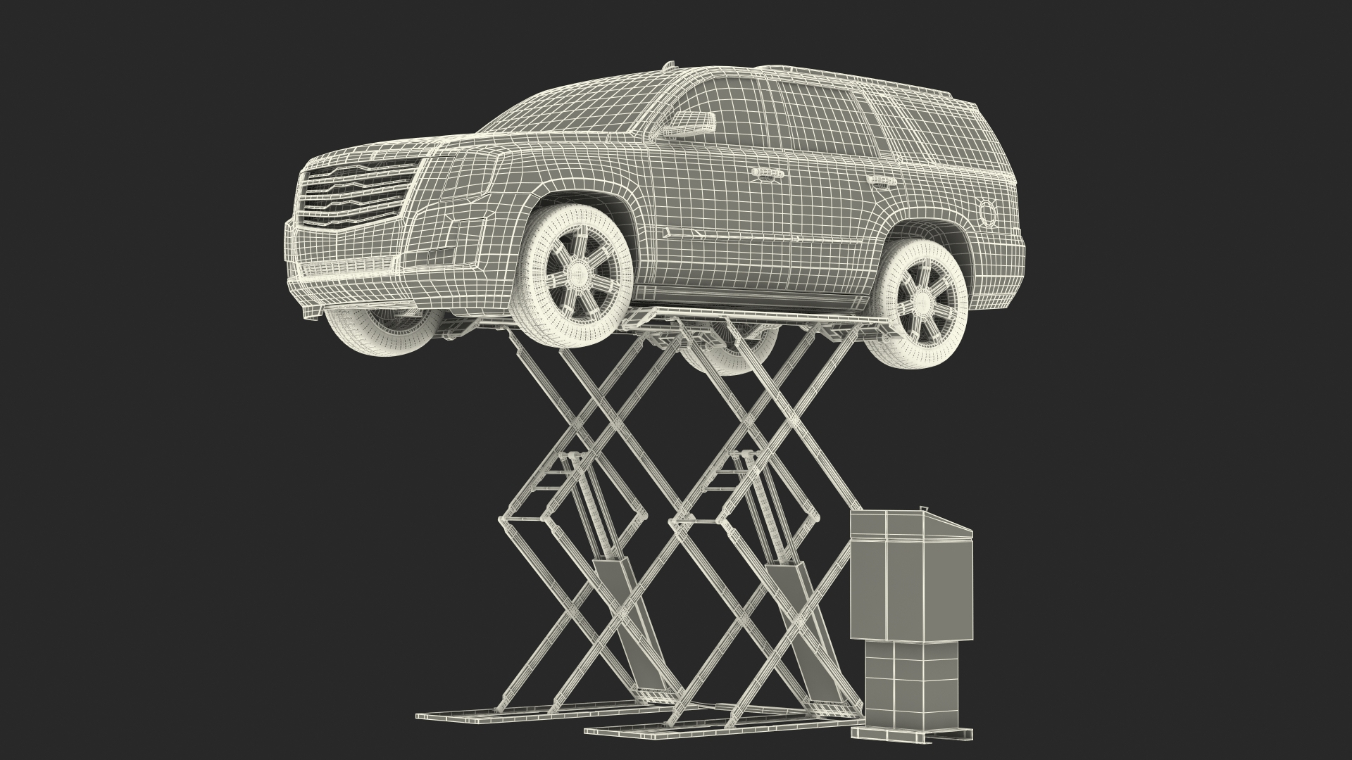 3D Automotive Scissor Lift And Generic SUV 2 Rigged Model - TurboSquid ...