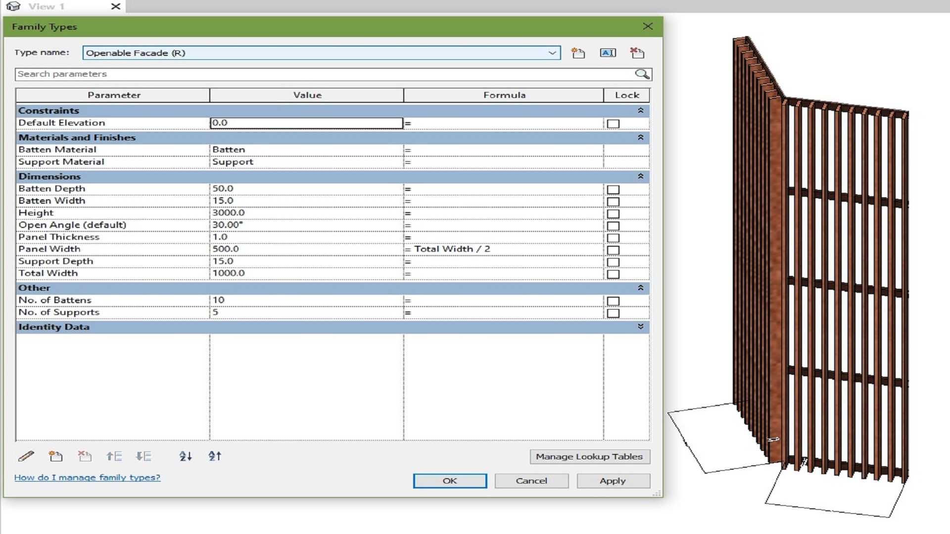 Openable Facade Revit Family 3D - TurboSquid 2173050