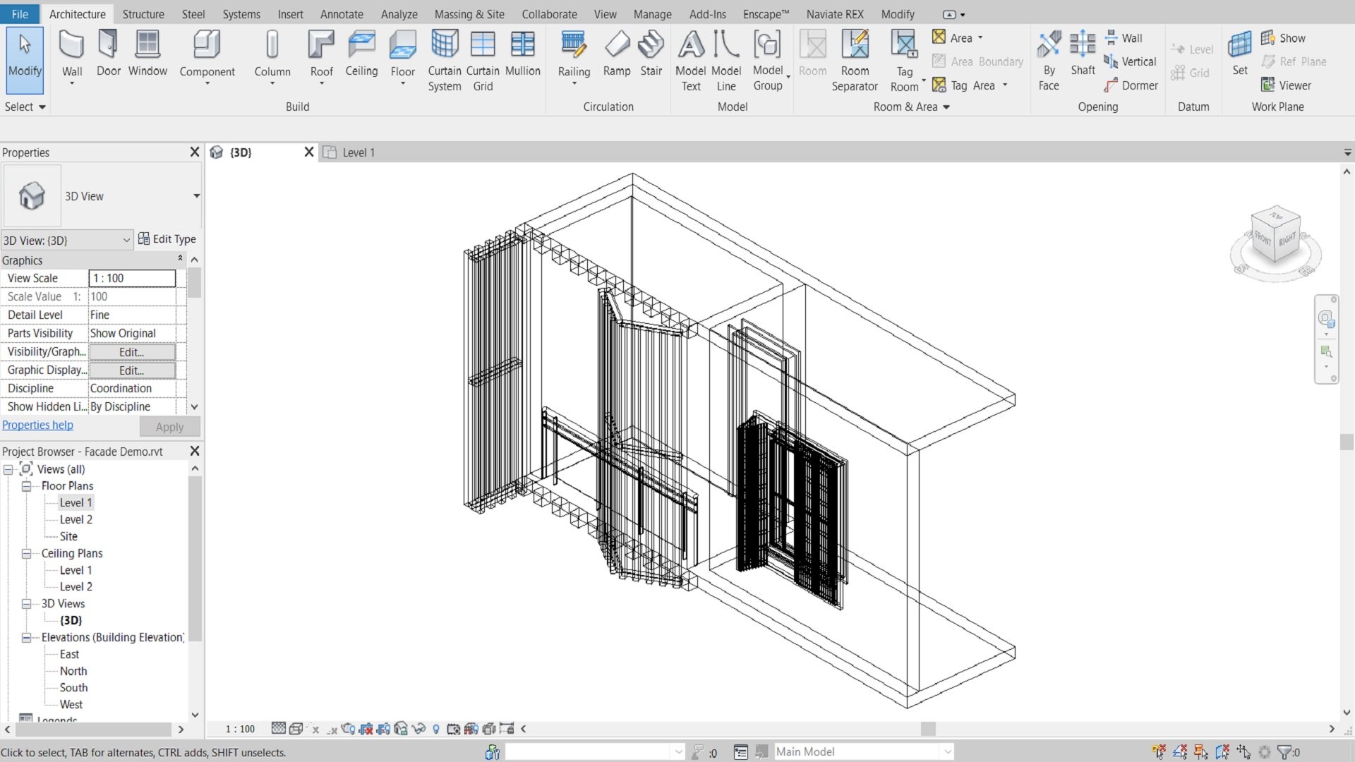 Openable Facade Revit Family 3D - TurboSquid 2173050