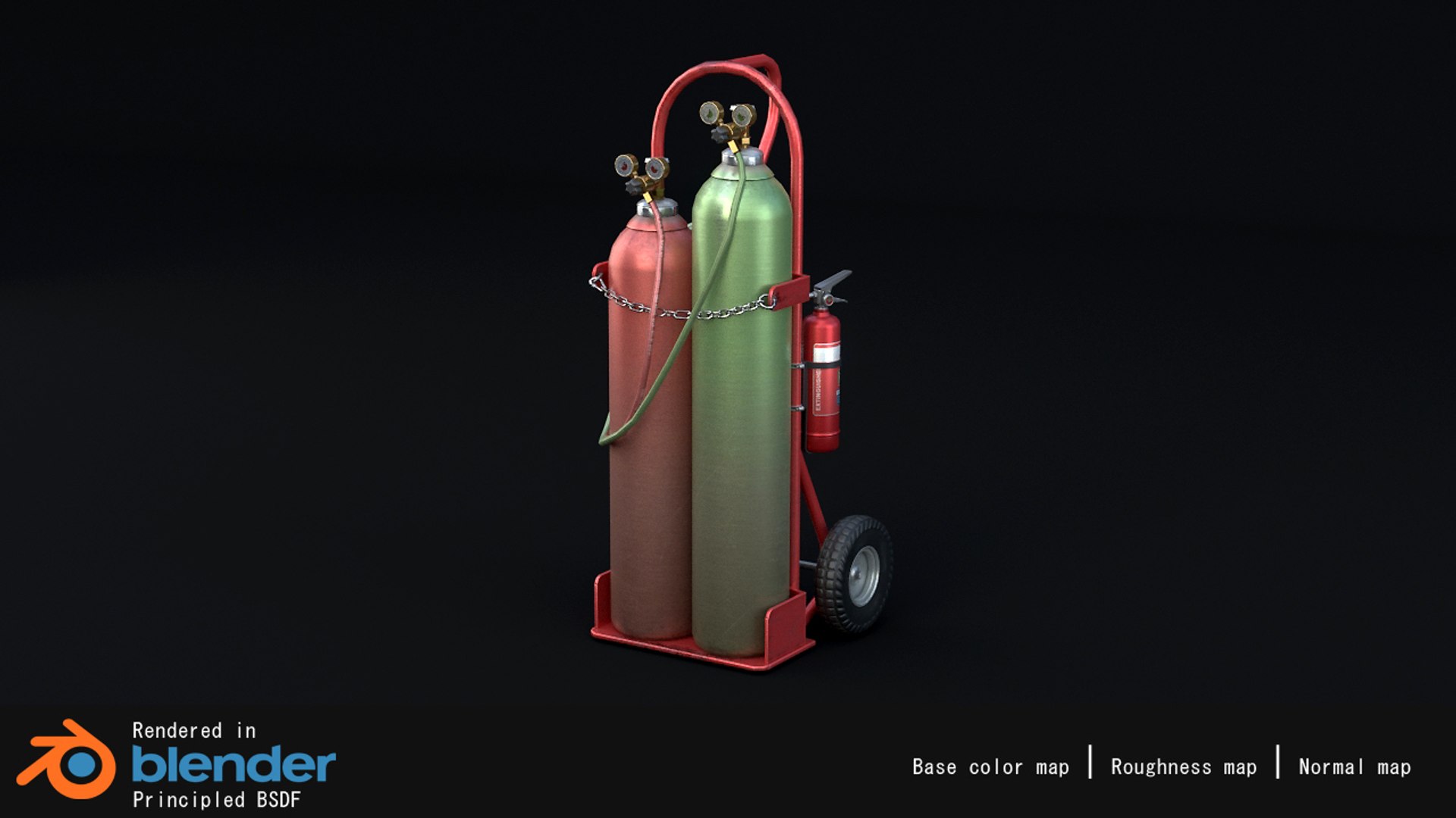 3D Oxy-acetylene Cart - TurboSquid 1379988