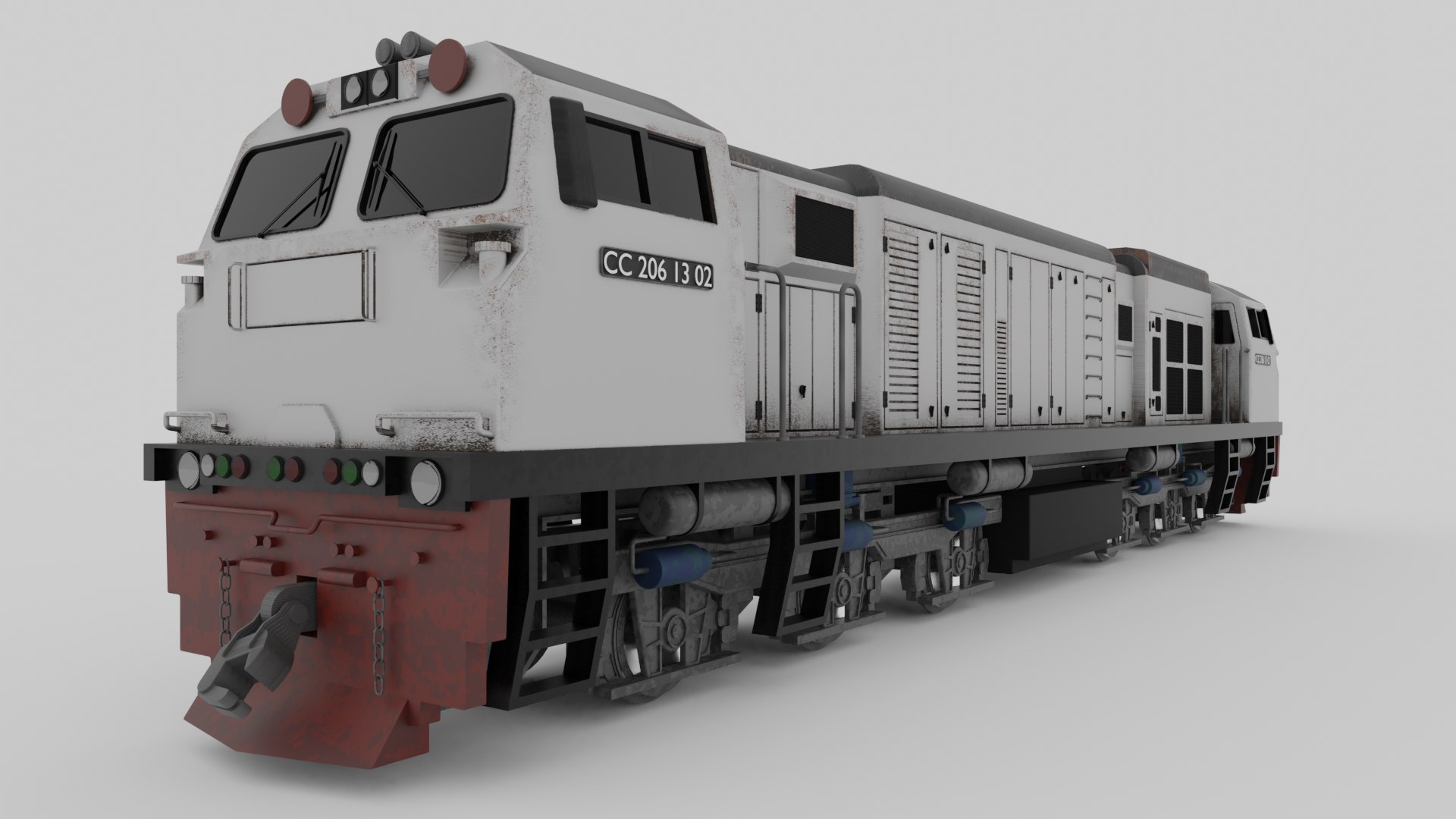 Locomotive CC 206 Low-poly 3D Model Model - TurboSquid 1878349