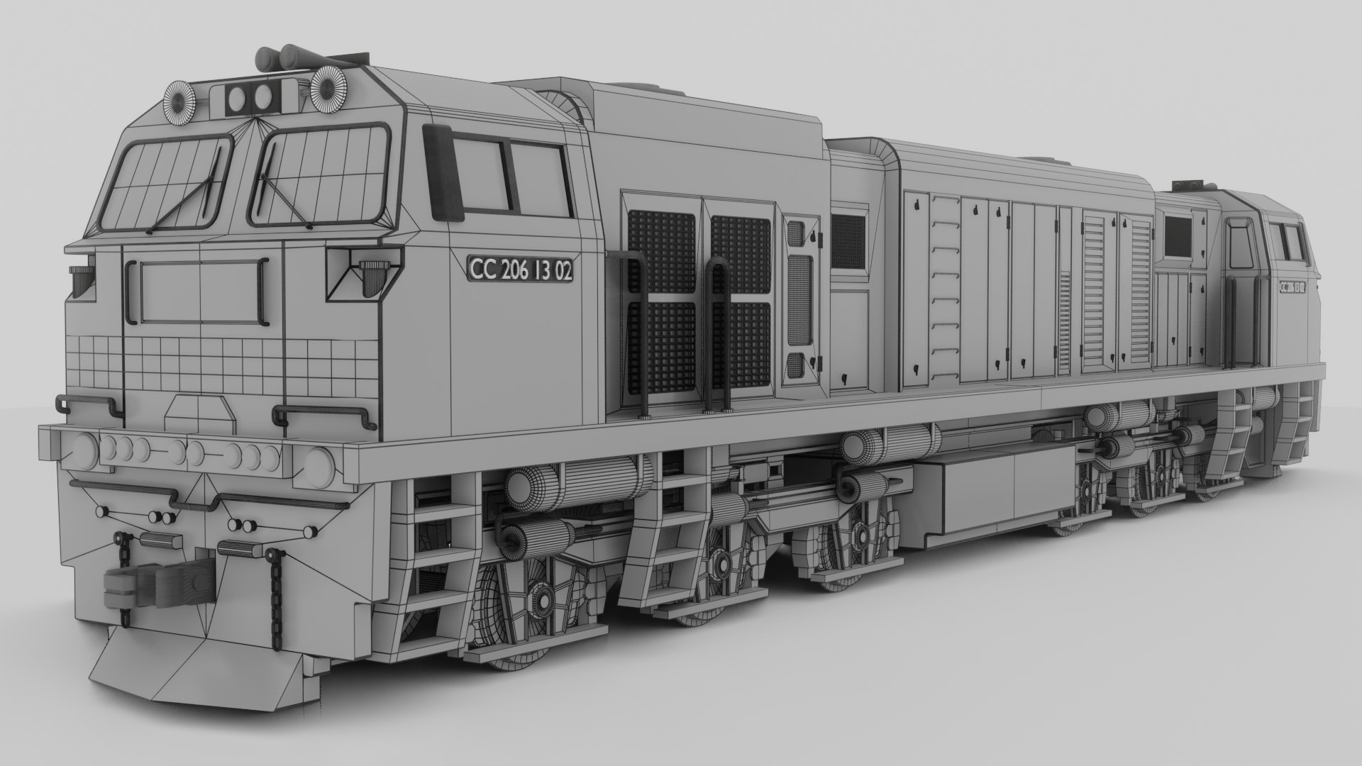 Locomotive CC 206 Low-poly 3D Model Model - TurboSquid 1878349
