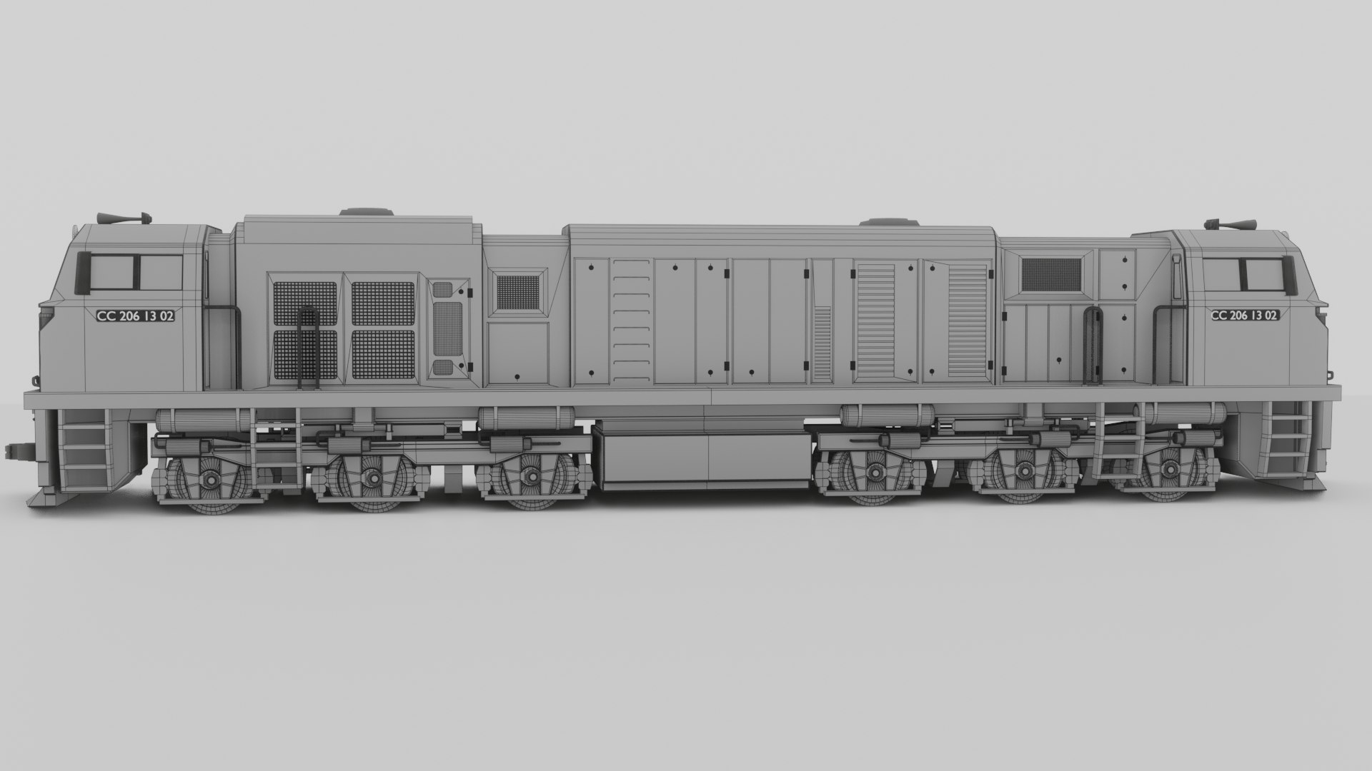 Locomotive CC 206 Low-poly 3D Model Model - TurboSquid 1878349