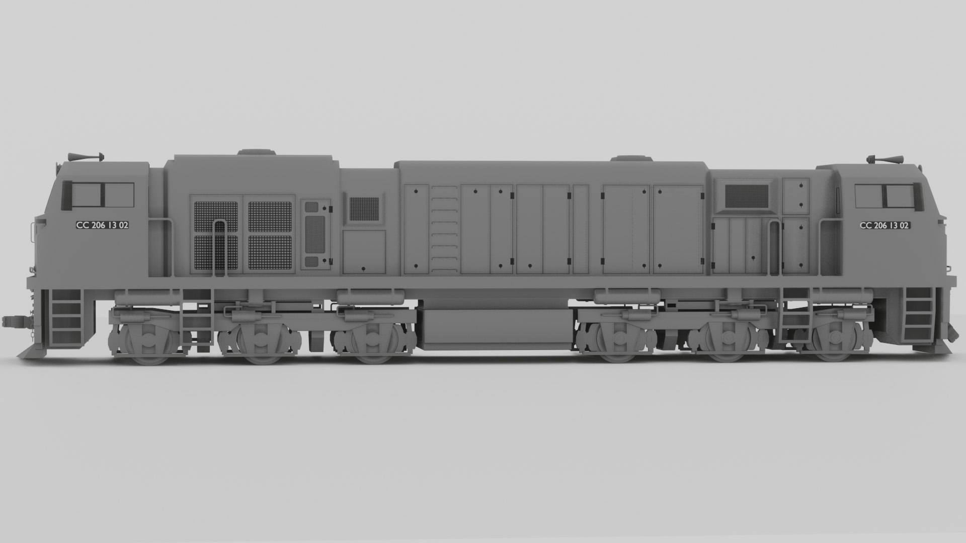 Locomotive CC 206 Low-poly 3D Model Model - TurboSquid 1878349