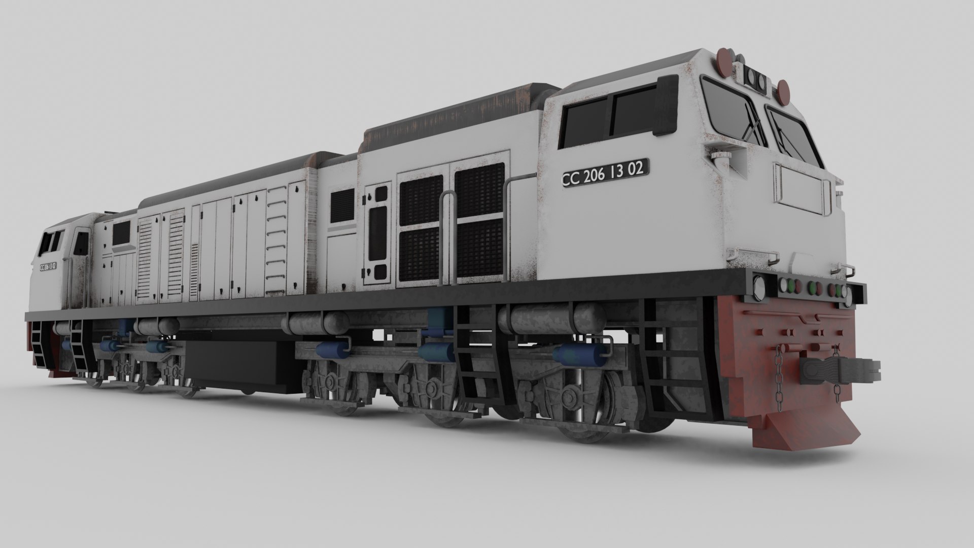 Locomotive CC 206 Low-poly 3D Model Model - TurboSquid 1878349