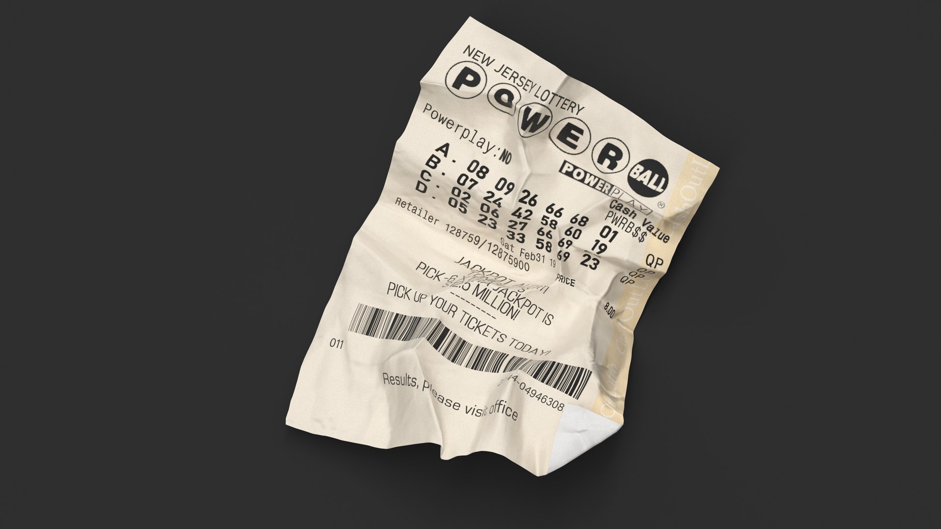 3D Crumpled Lottery Tickets Collection - TurboSquid 2035874