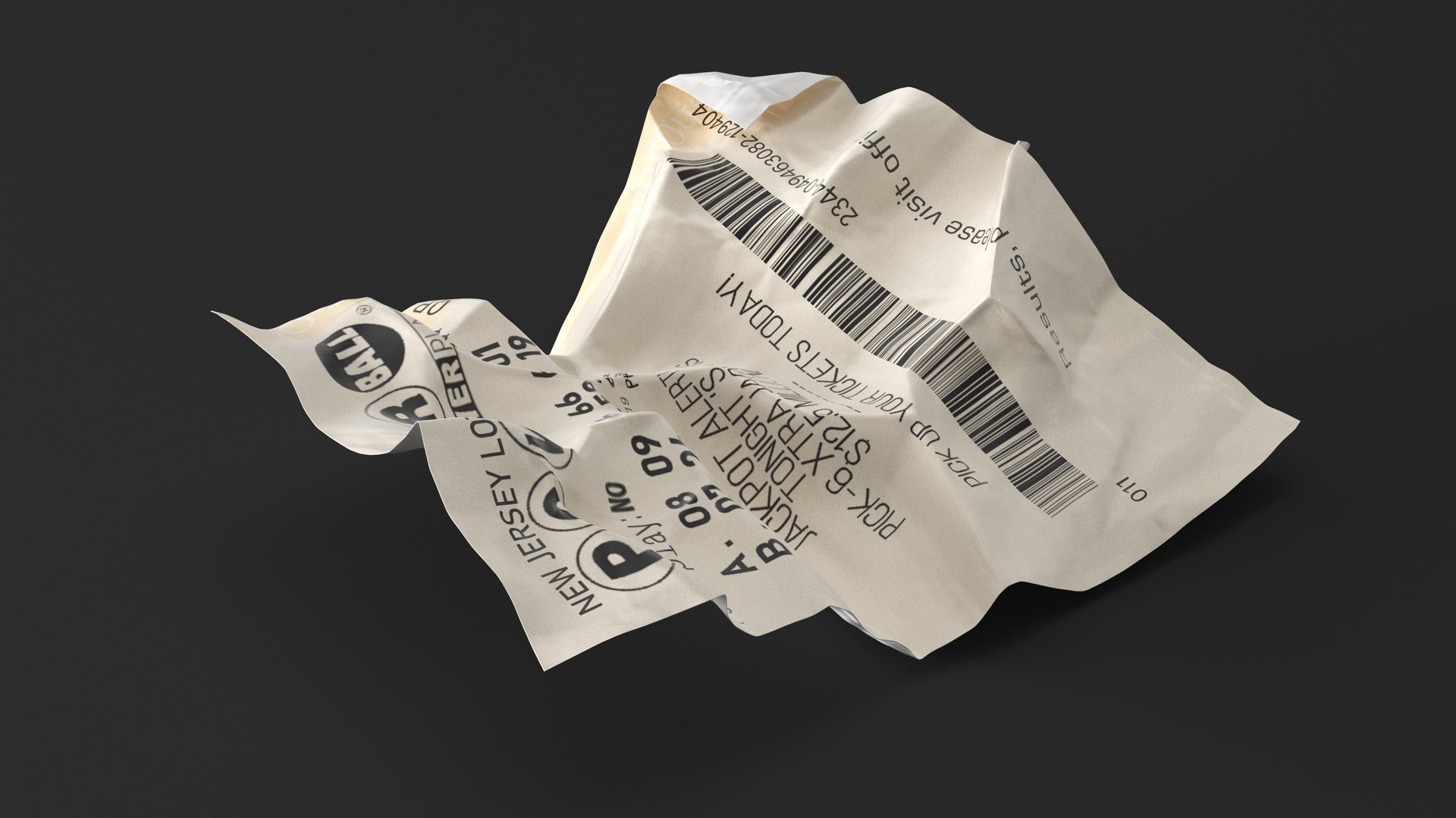 3D Crumpled Lottery Tickets Collection - TurboSquid 2035874