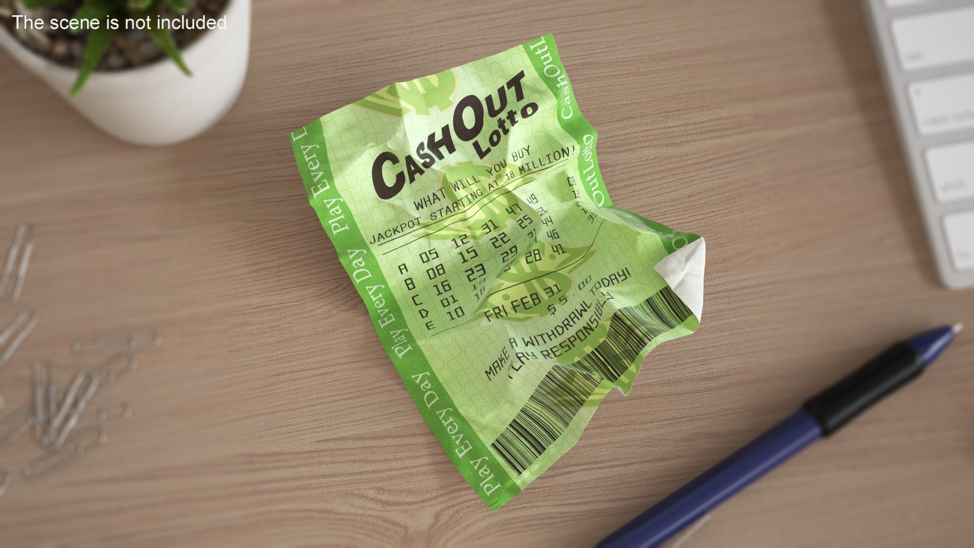 3D Crumpled Lottery Tickets Collection - TurboSquid 2035874