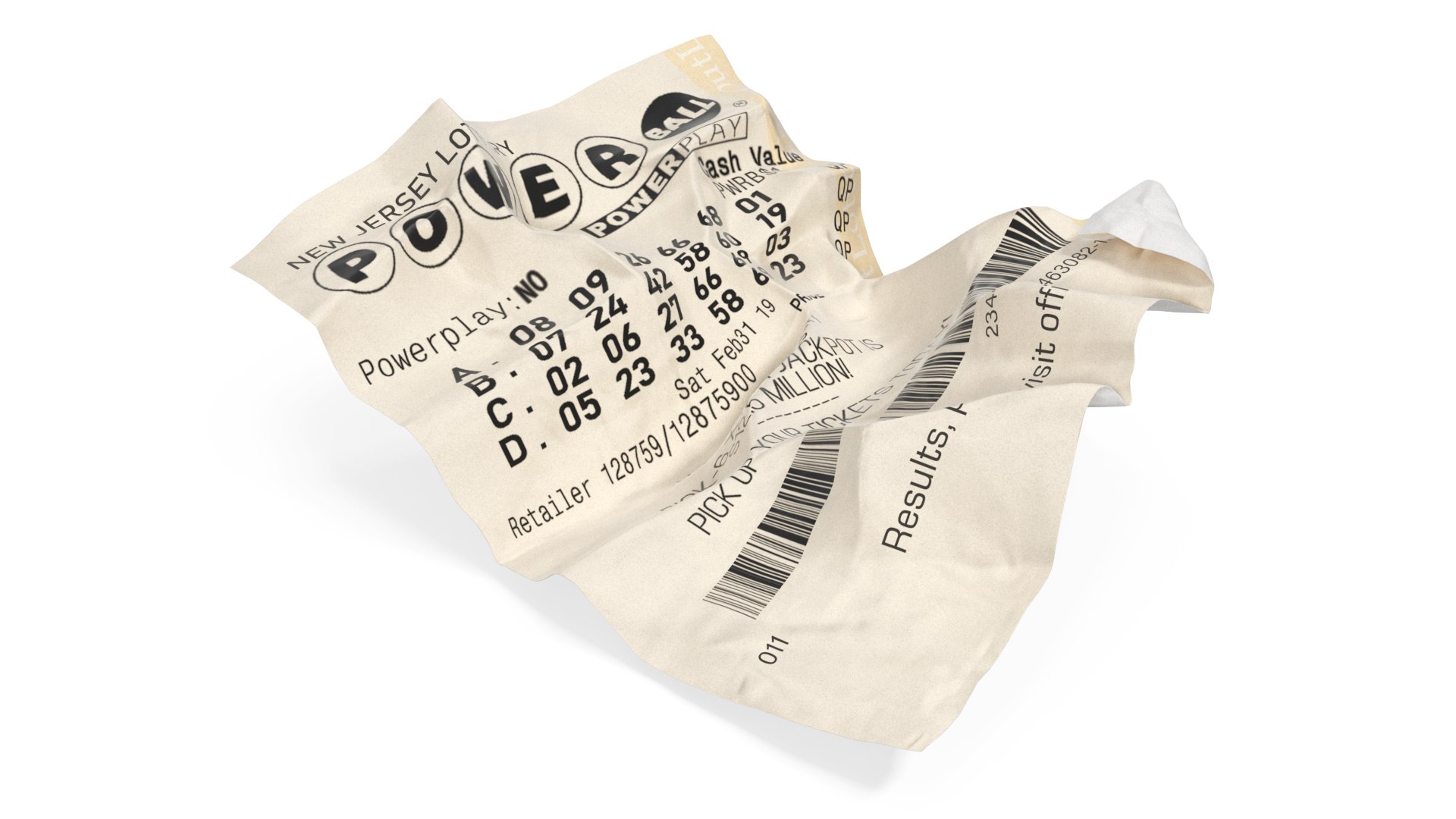 3D Crumpled Lottery Tickets Collection - TurboSquid 2035874