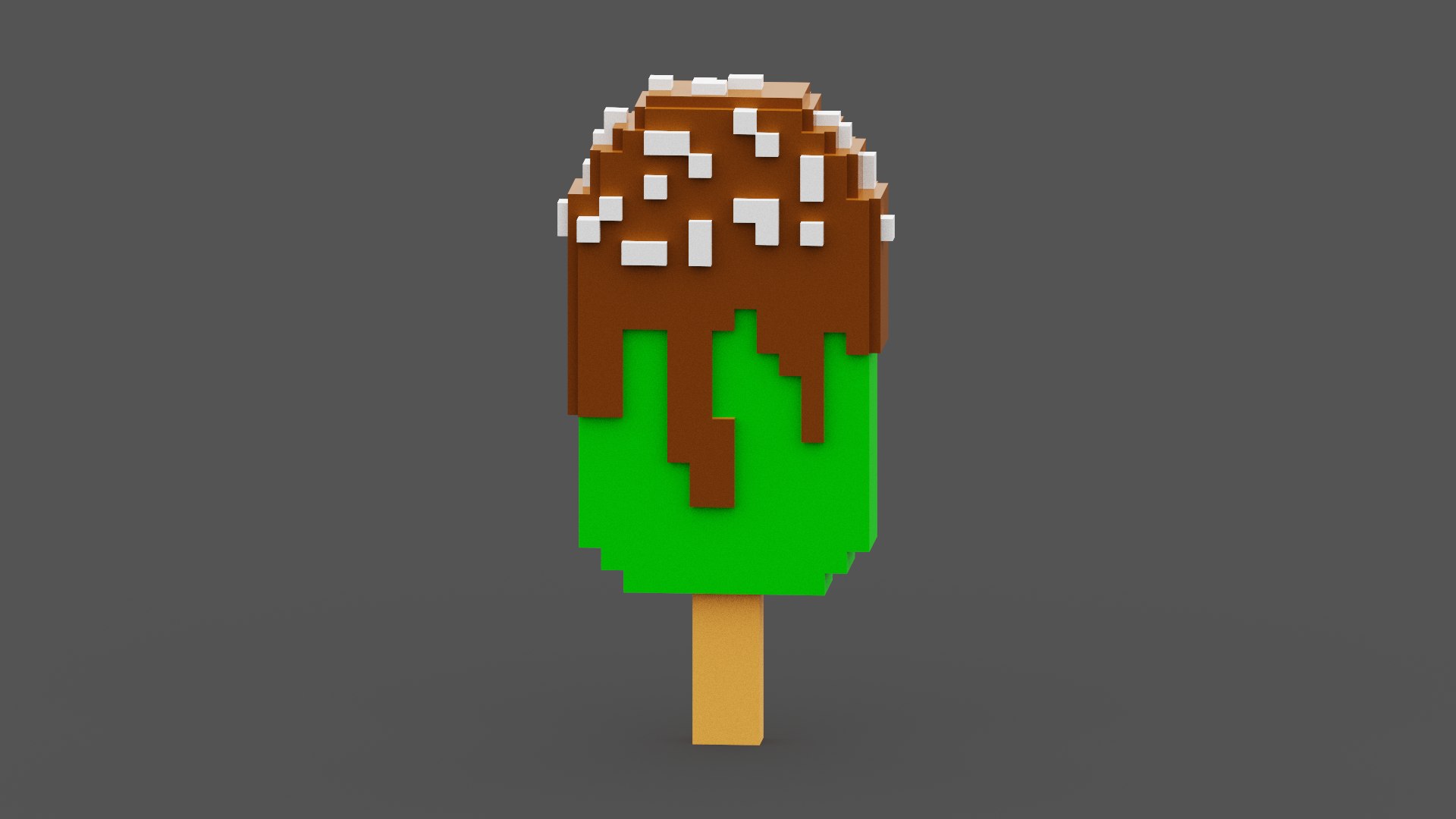 3D Voxel Pistachio Ice Cream - TurboSquid 2068596