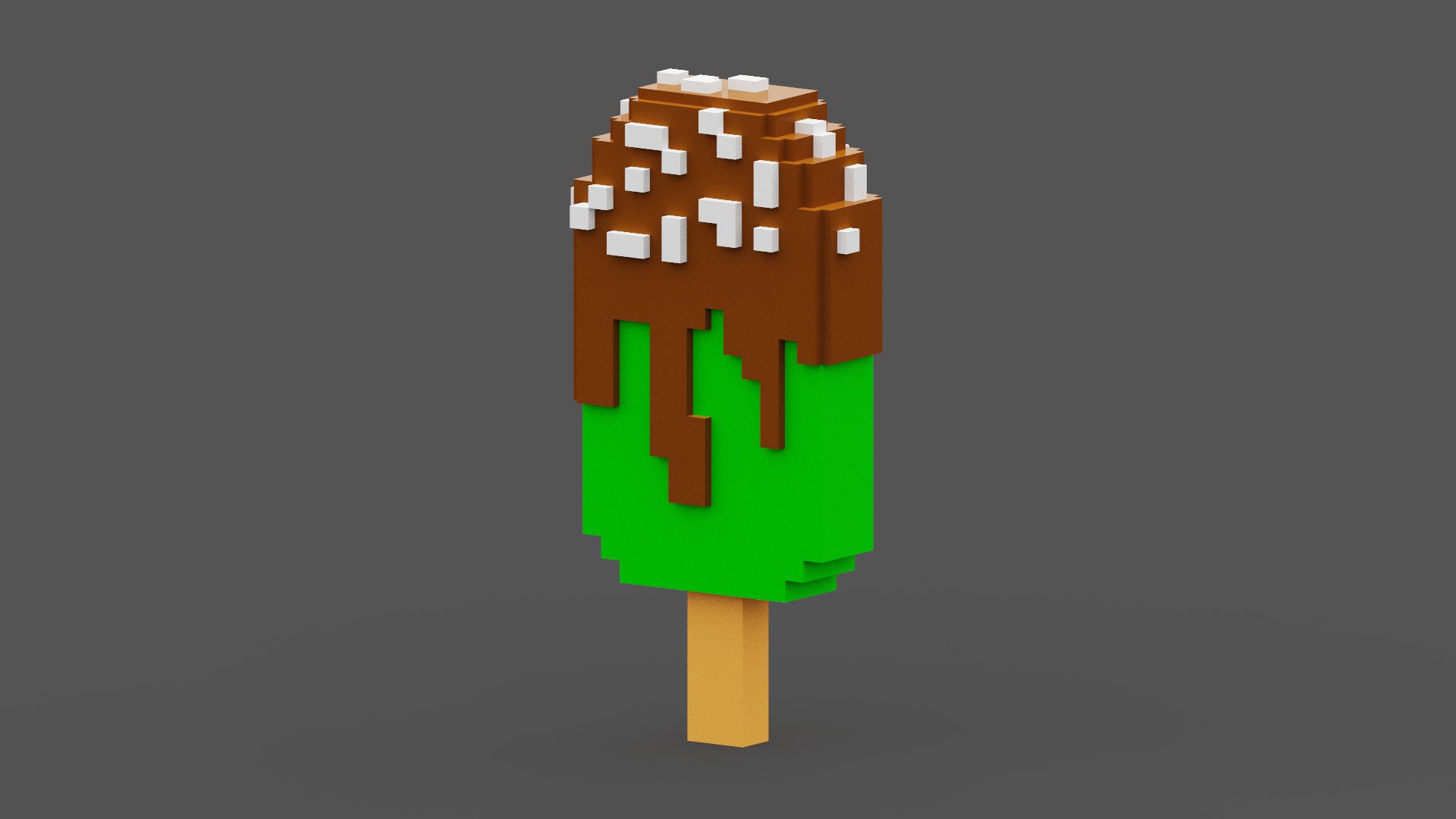 3D Voxel Pistachio Ice Cream - TurboSquid 2068596
