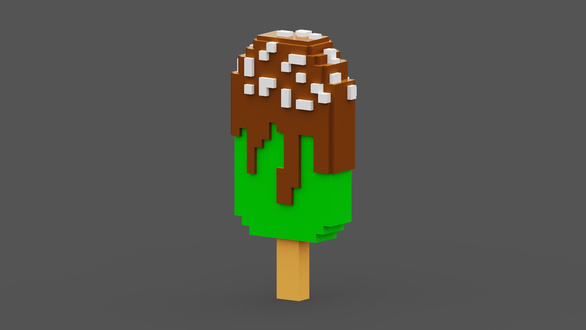 3D Voxel Pistachio Ice Cream - TurboSquid 2068596