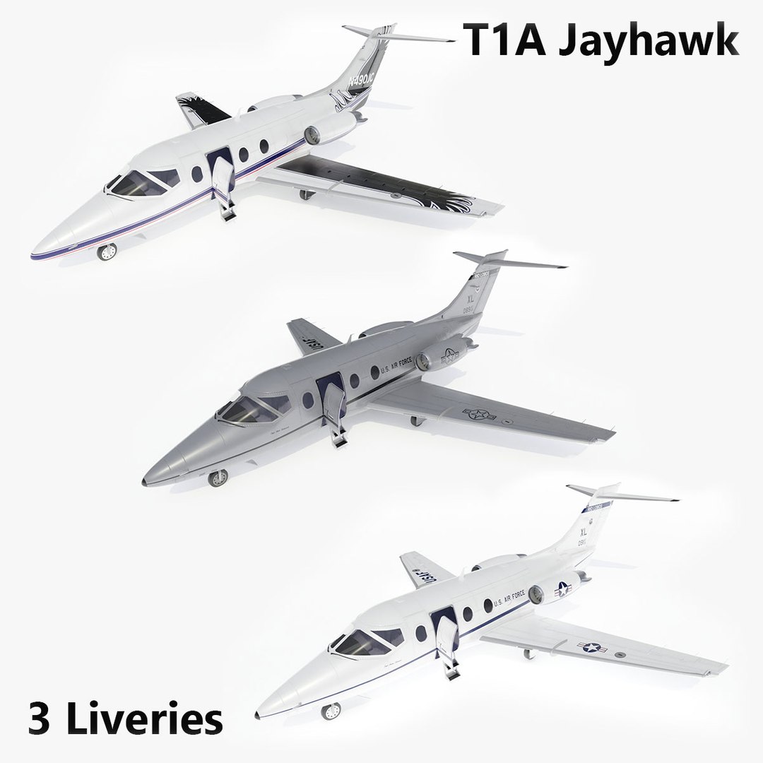 T-1 Jayhawk Sets Jet 3d Model