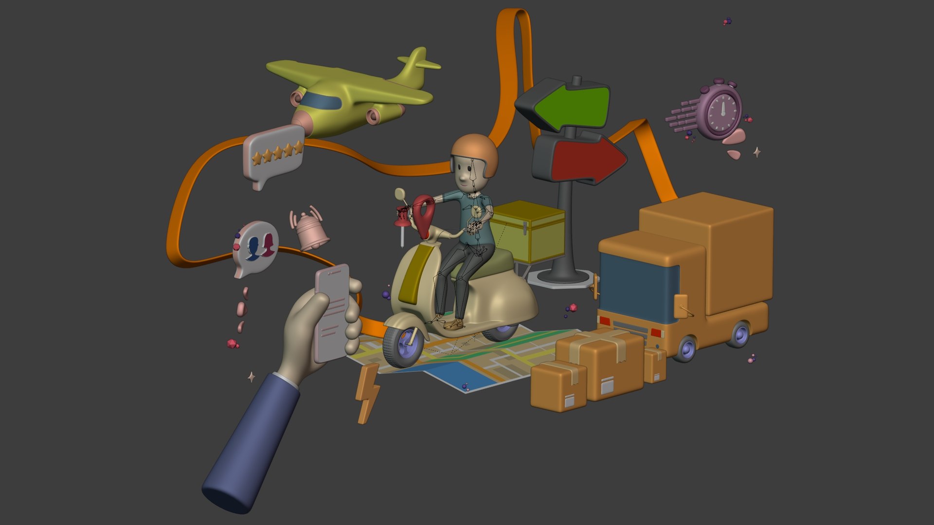 3D Scene 3D Model - TurboSquid 2271774
