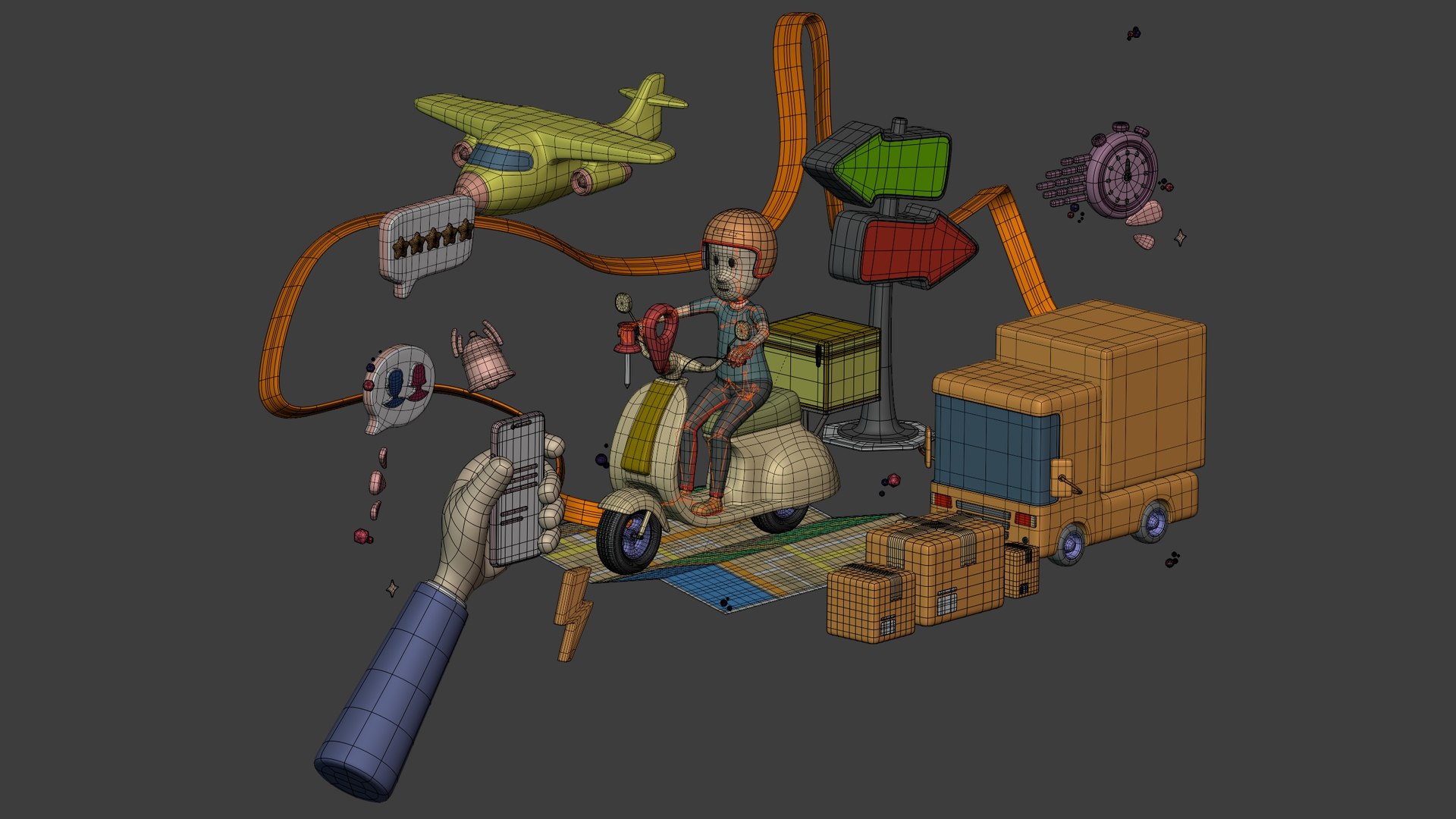 3D Scene 3D Model - TurboSquid 2271774