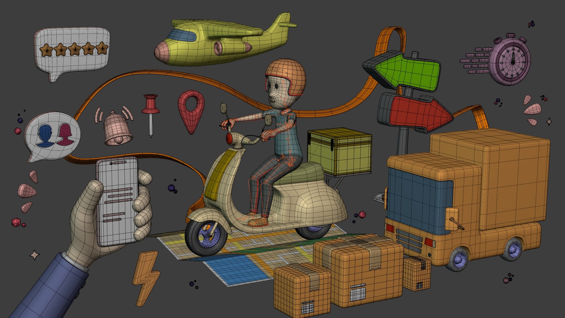 3D Scene 3D Model - TurboSquid 2271774