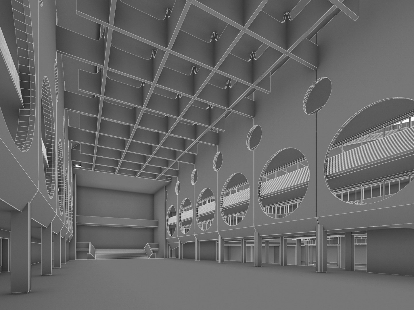 Public Hall Interior 04 Model - TurboSquid 1751368