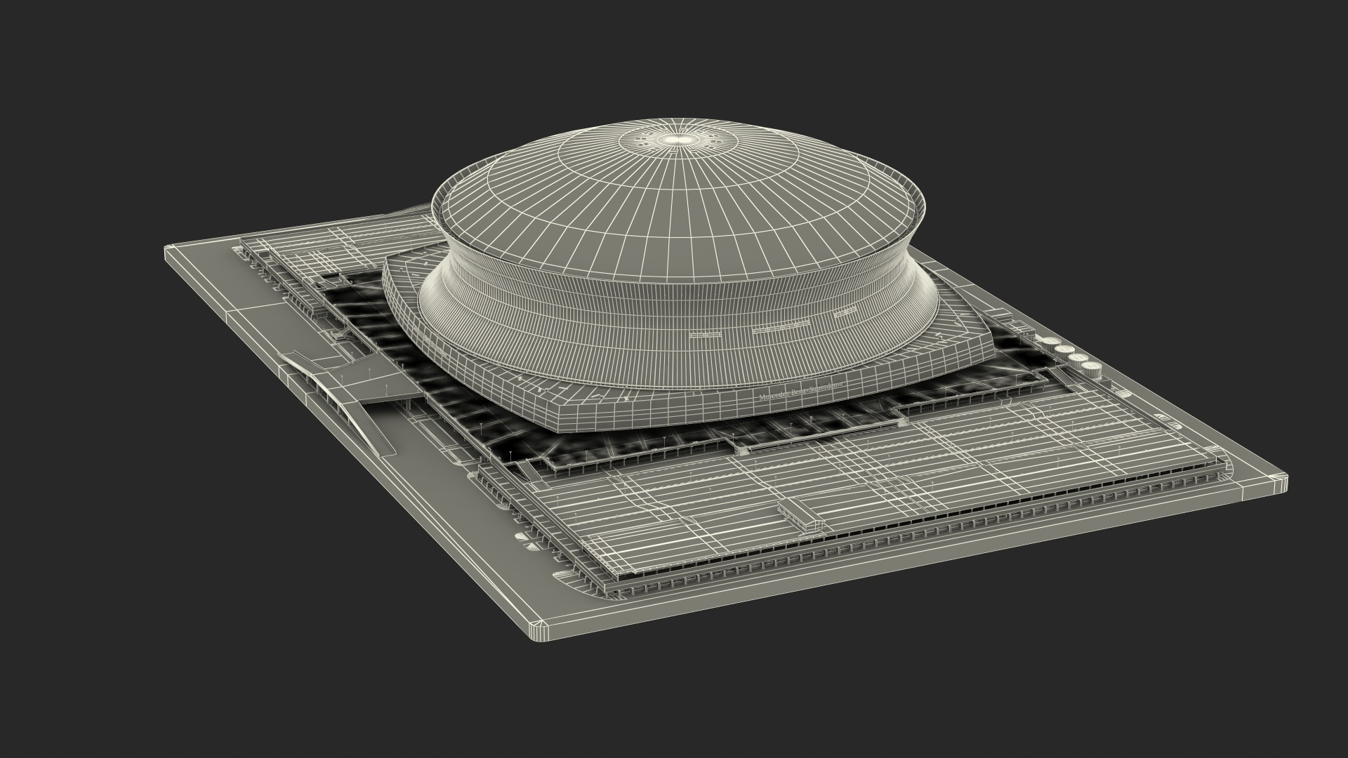 3d 3ds Stadium Mercedes Benz Superdome